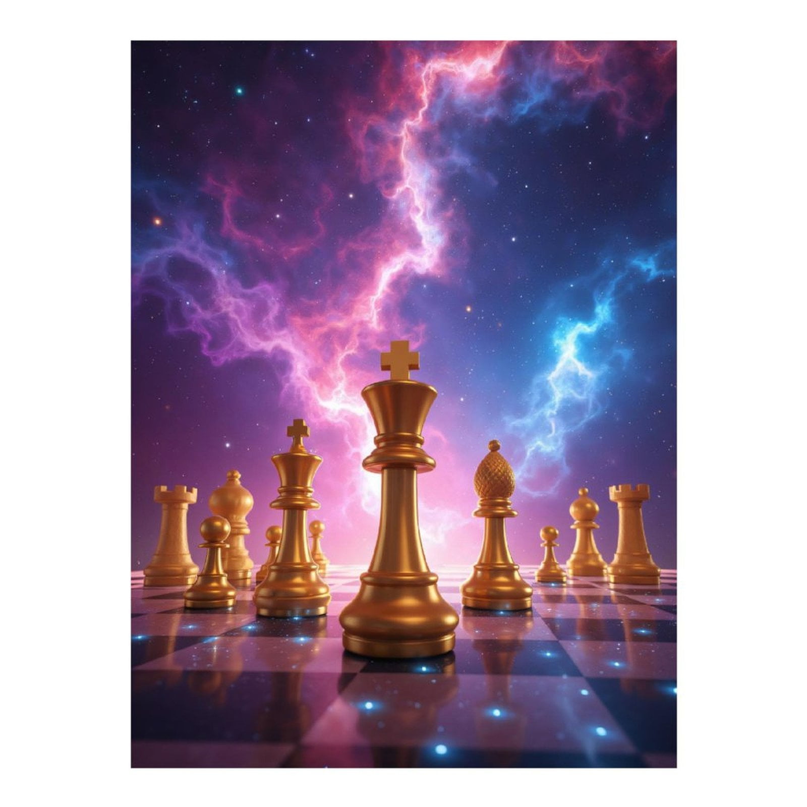 Diamond Art Kits for Adults, Chess Pieces Cosmic Sky 5D Diamond ...