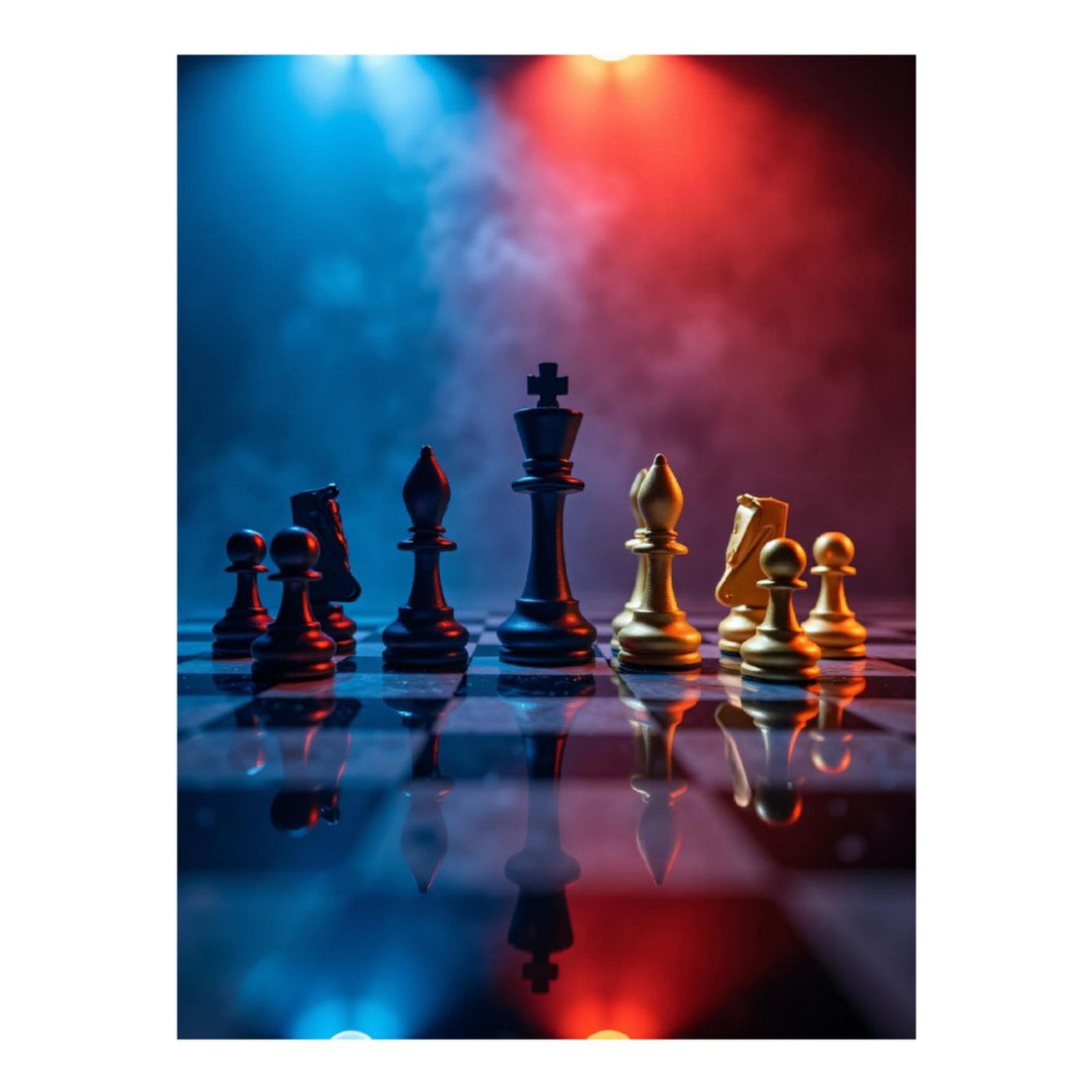 Diamond Art Kits for Adults, Chess Pieces Dramatic Lighting Scene 5D ...