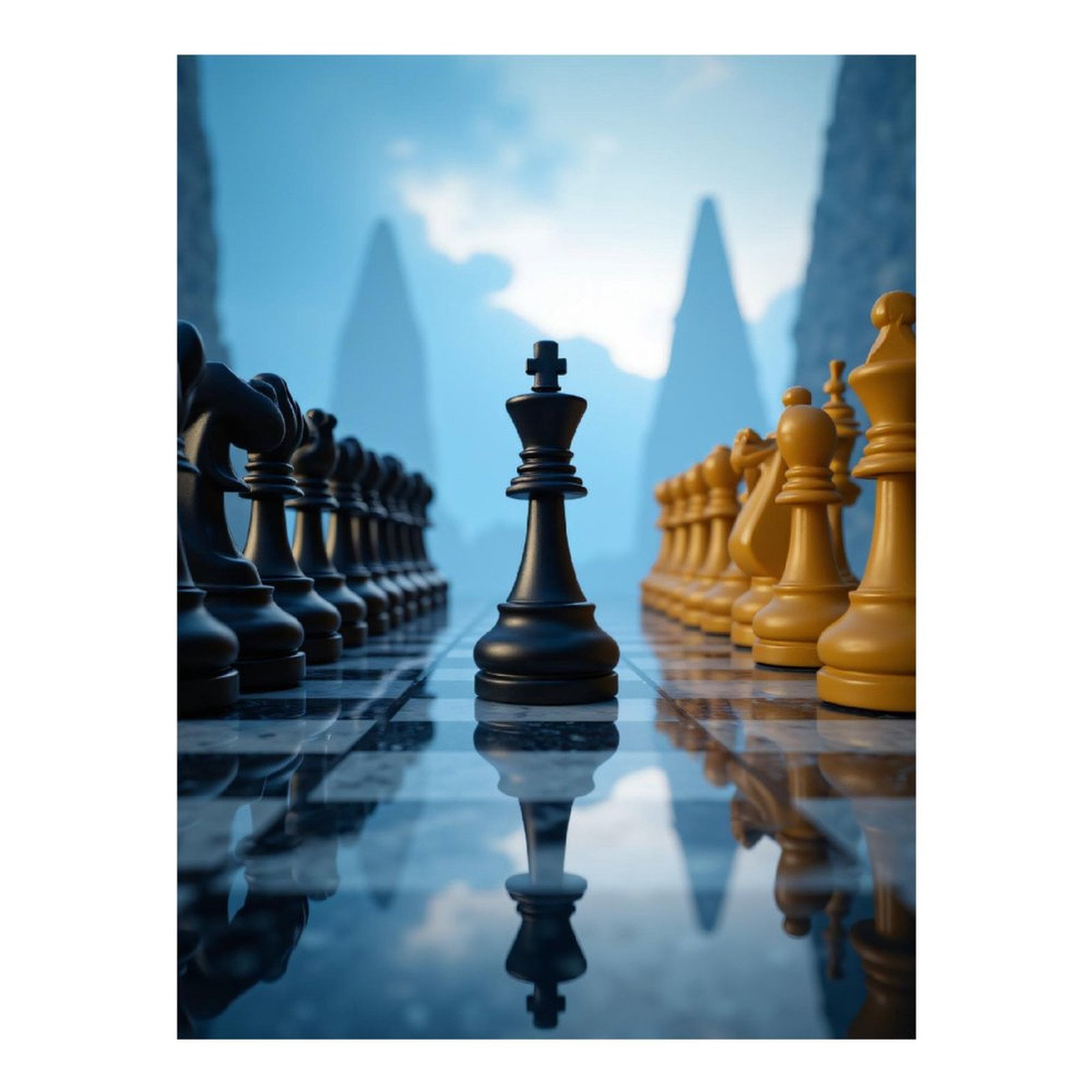 Diamond Art Kits for Adults, Chess Pieces Strategy Reflections 5D ...