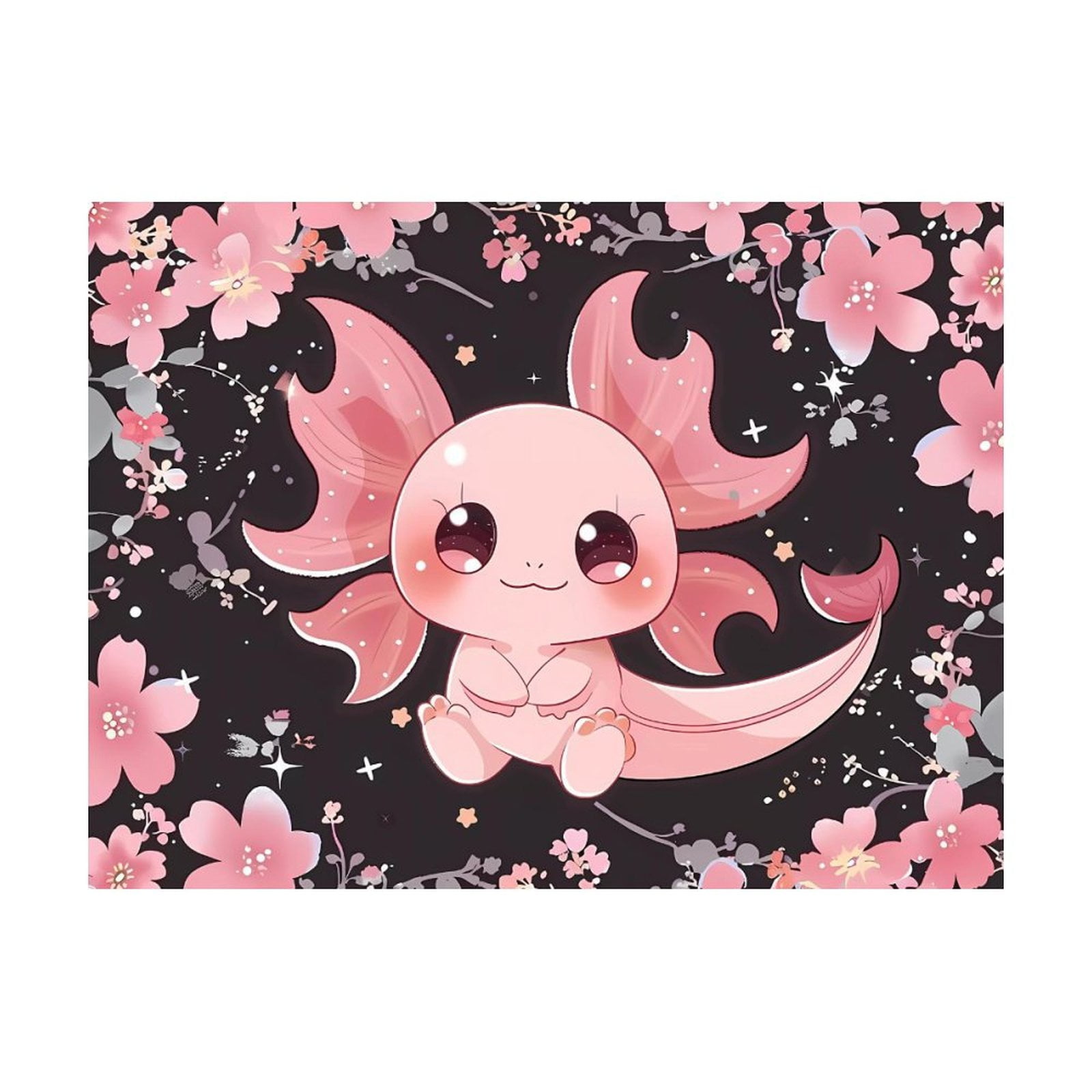 Diamond Art Kits for Adults, Chibi Axolotl Sakura FantasyDiamond ...