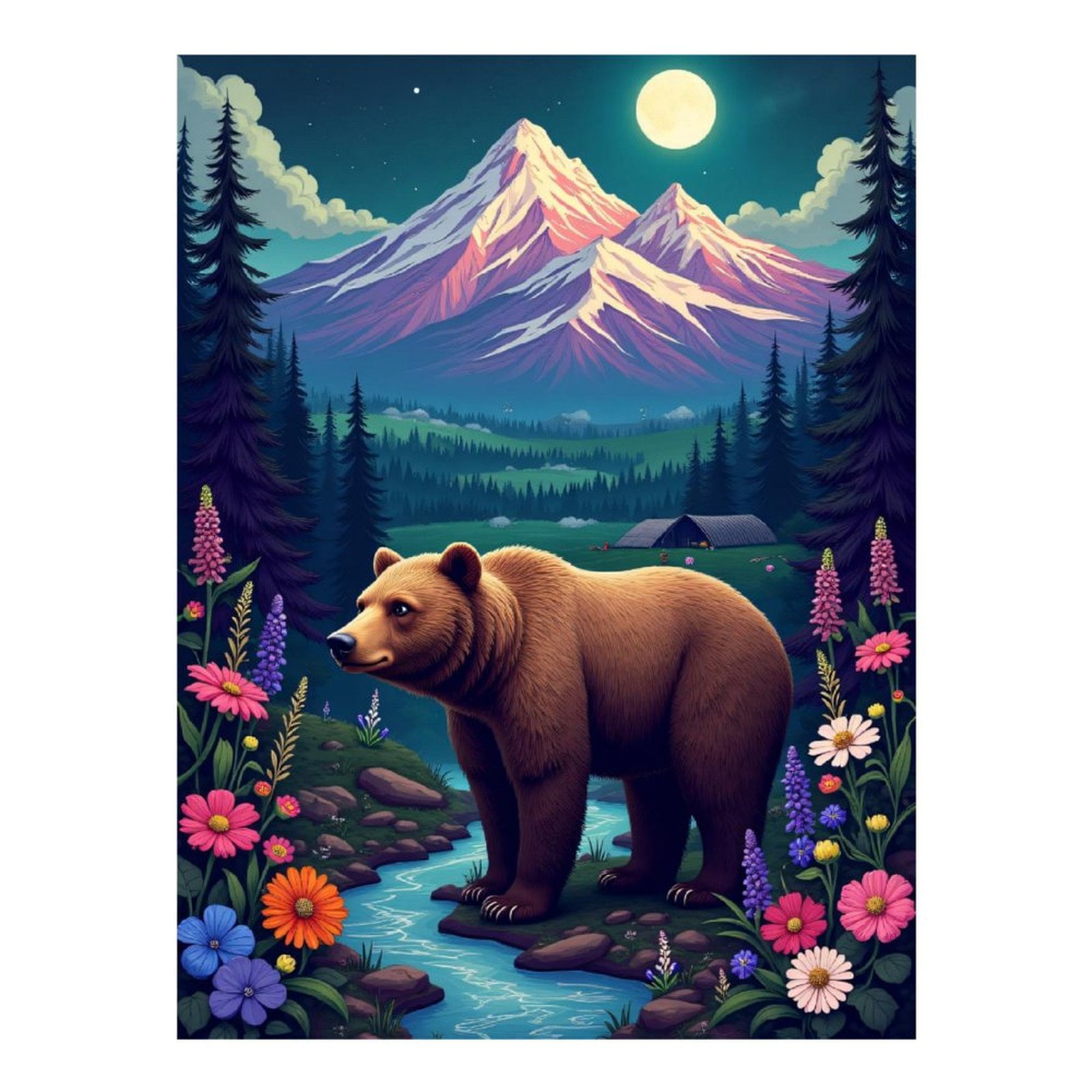 Diamond Art Kits for Adults - Classic Bear Chestnut Print No.83 5D ...