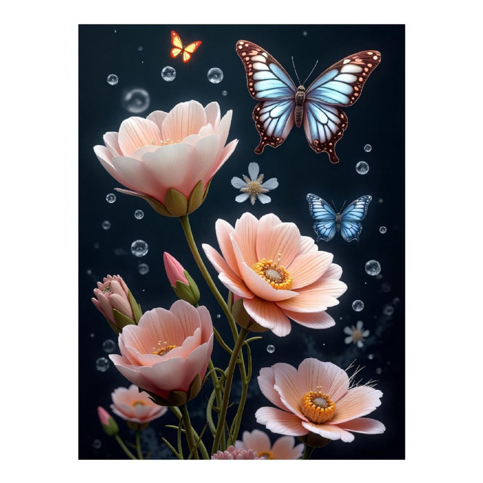 Diamond Art Kits for Adults - Classic Butterfly Bouquet Print No.113 5D ...