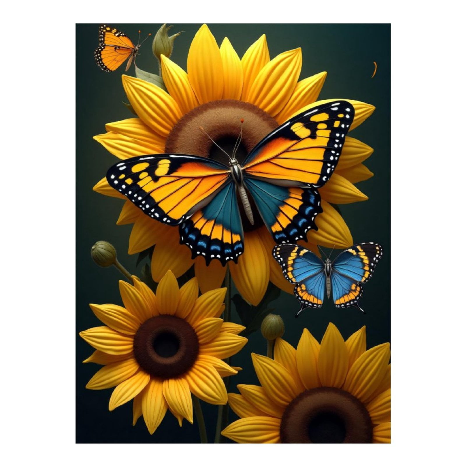 Diamond Art Kits for Adults - Classic Butterfly Bouquet Print No.1182 ...