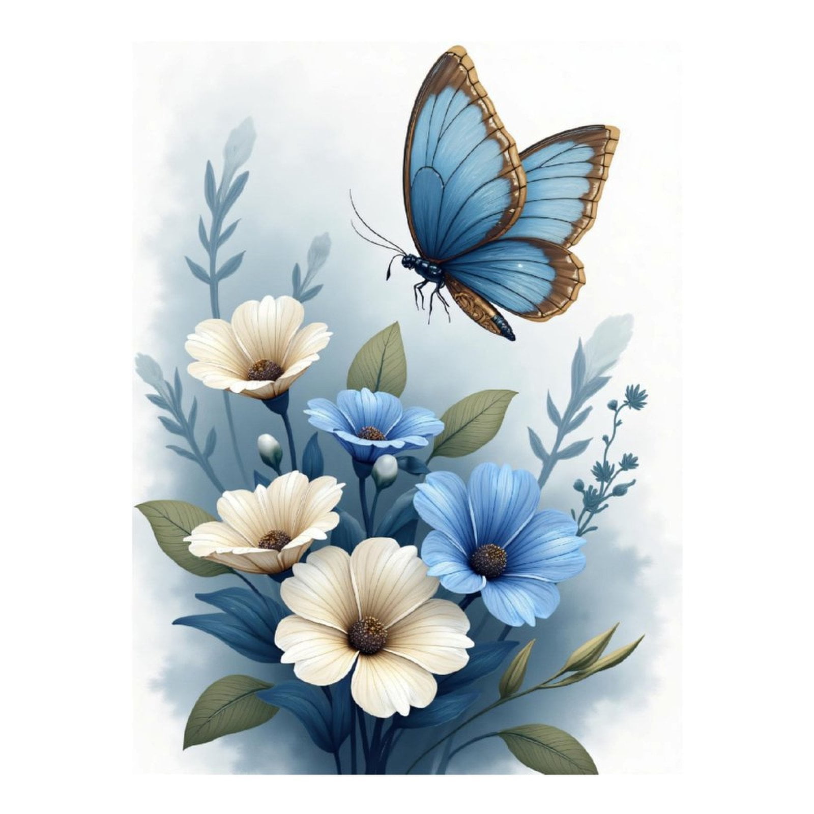 Diamond Art Kits for Adults - Classic Butterfly Bouquet Print No.685 5D ...