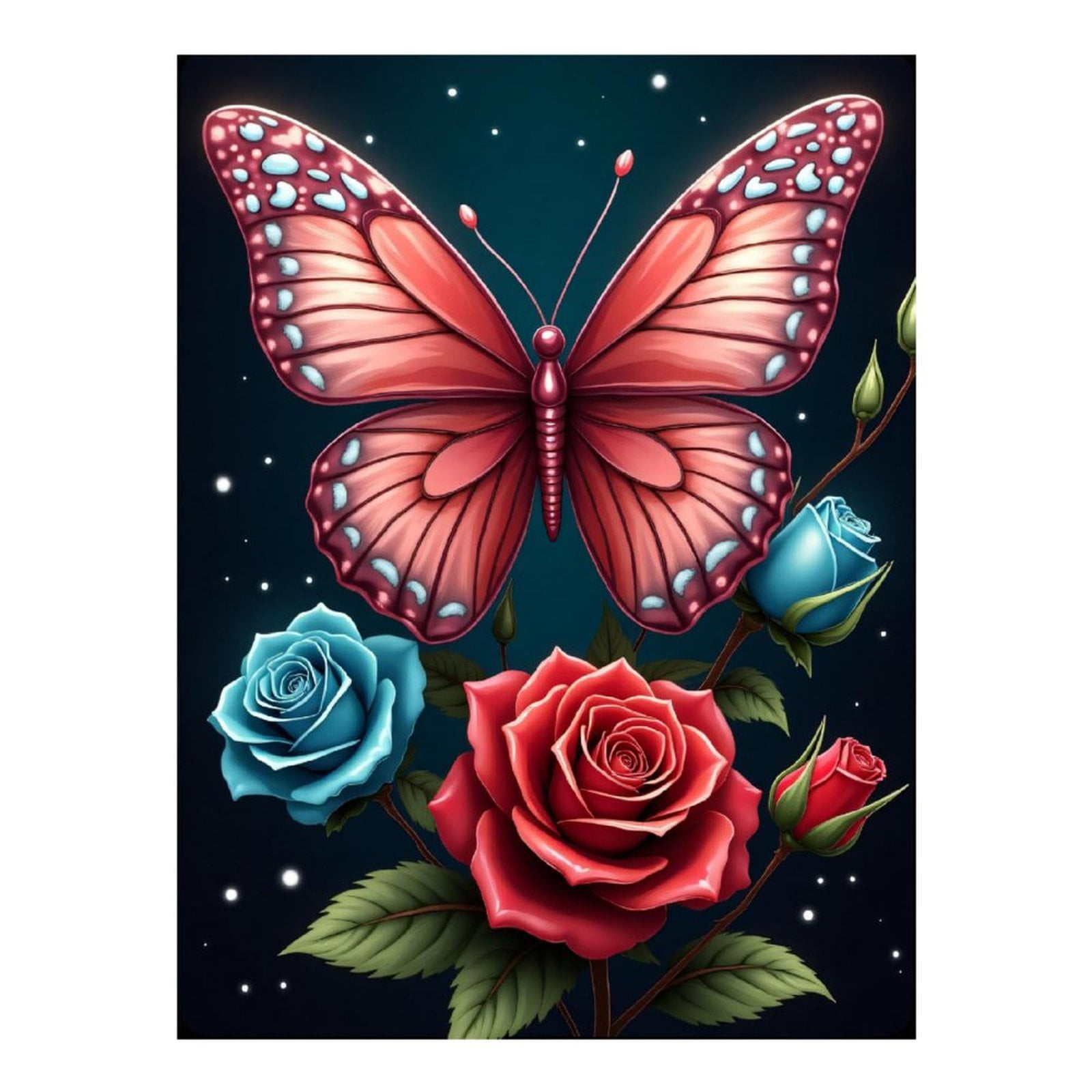 Diamond Art Kits for Adults - Classic Butterfly Bouquet Print No.92 5D Frameless Dimond Painting ...