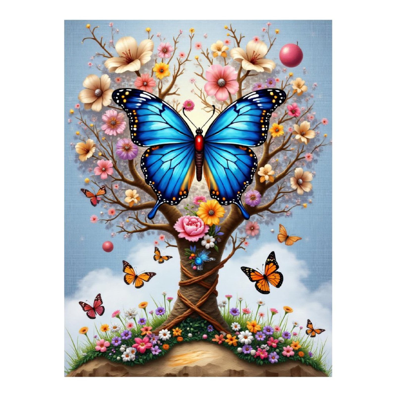 Diamond Art Kits for Adults - Classic Butterfly Cobalt Print No.816 5D ...