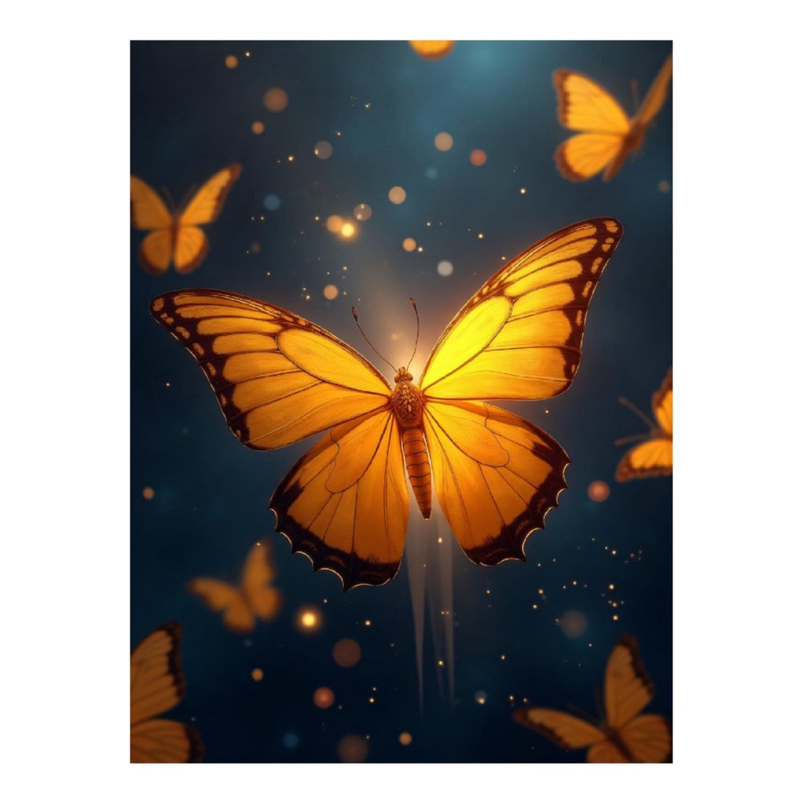 Diamond Art Kits for Adults - Classic Butterfly Gold Print No.361 5D ...