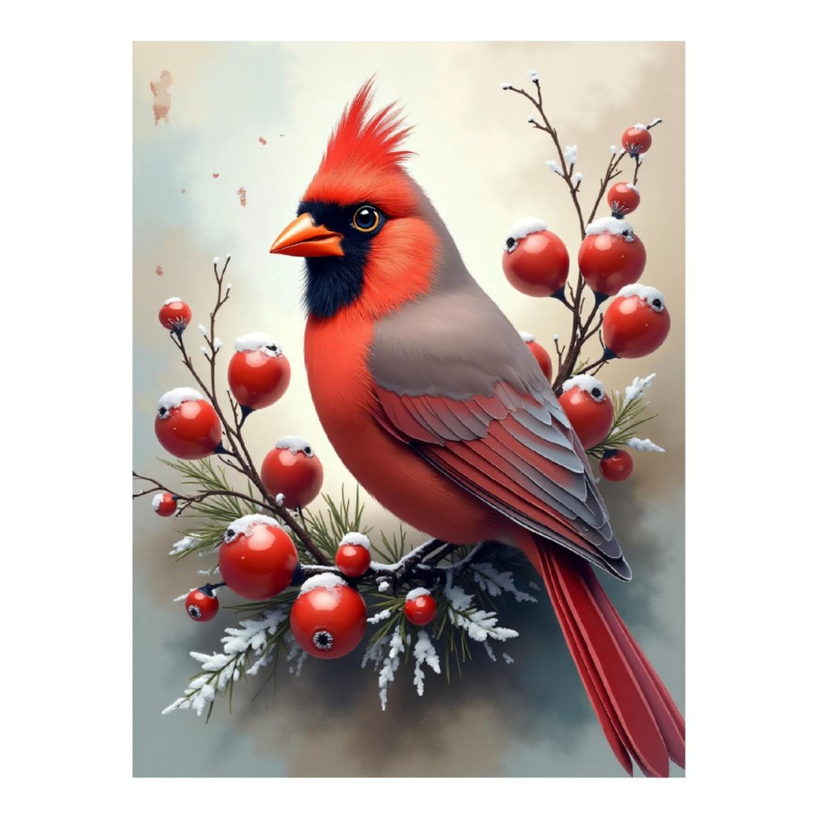 Diamond Art Kits for Adults - Classic Cardinal Bird Red Print No.31 5D ...