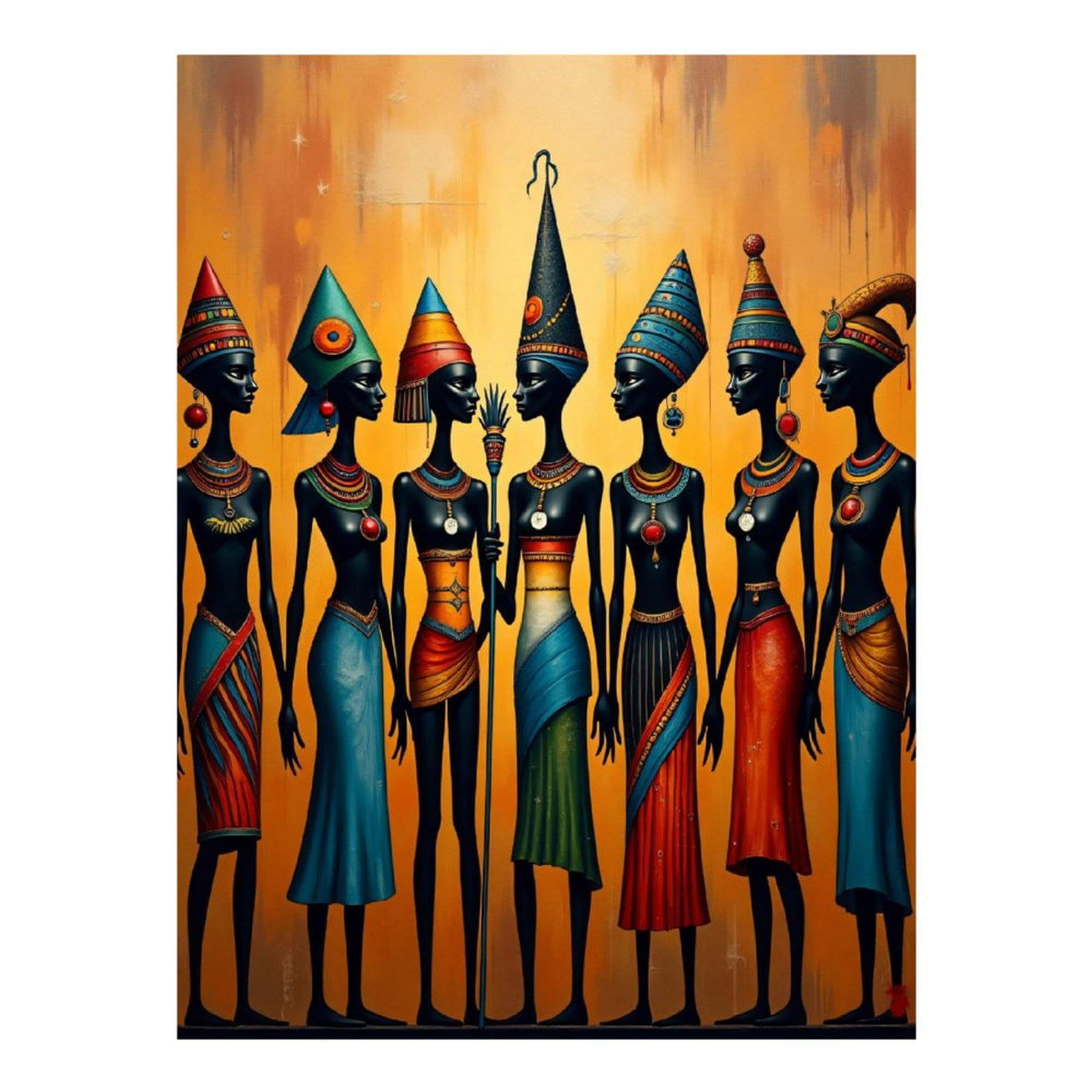 Diamond Art Kits for Adults - Classy African Print No.4 5D Frameless Dimond Painting Kit for ...