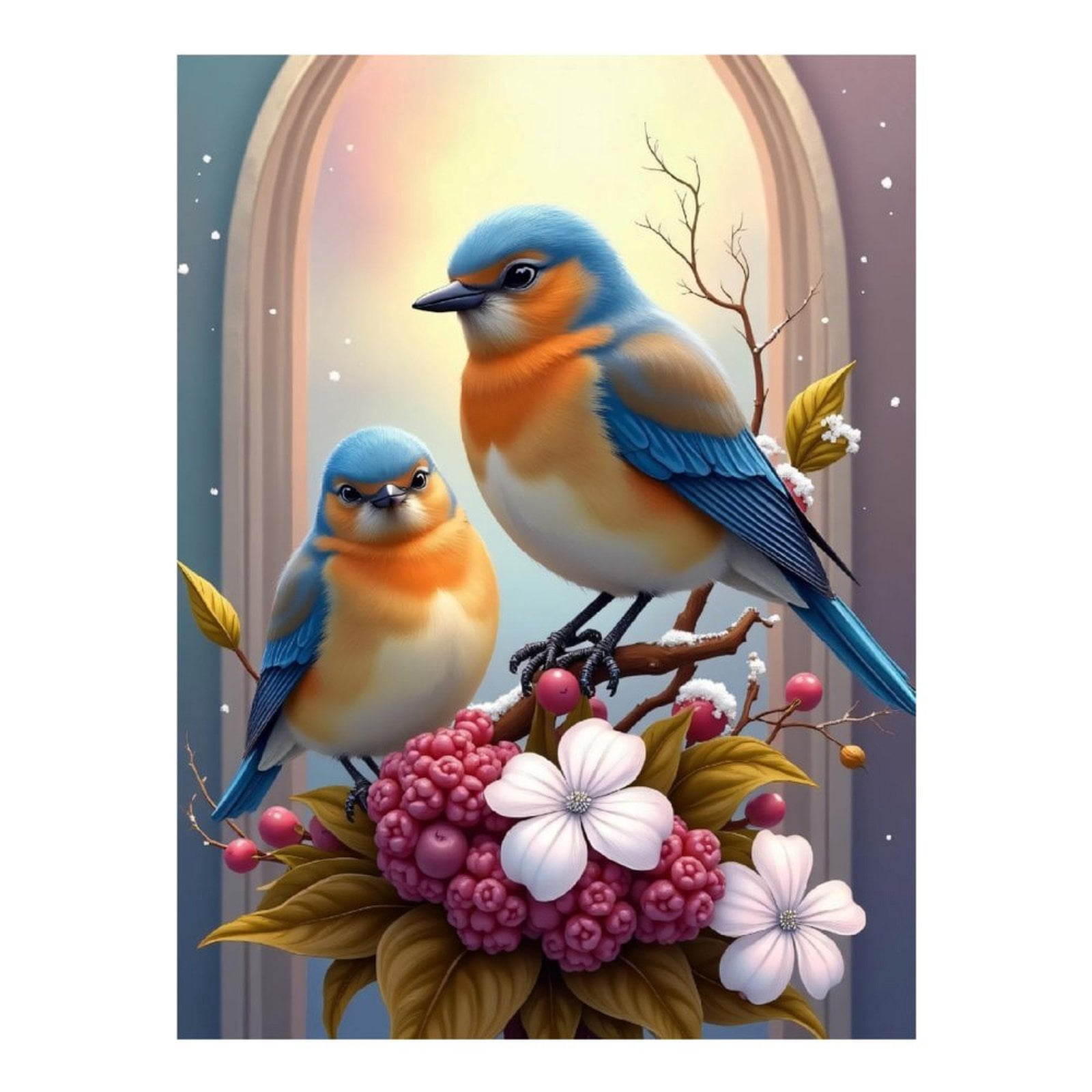 Diamond Art Kits for Adults - Classy Bluebird Print No.36 5D Frameless ...