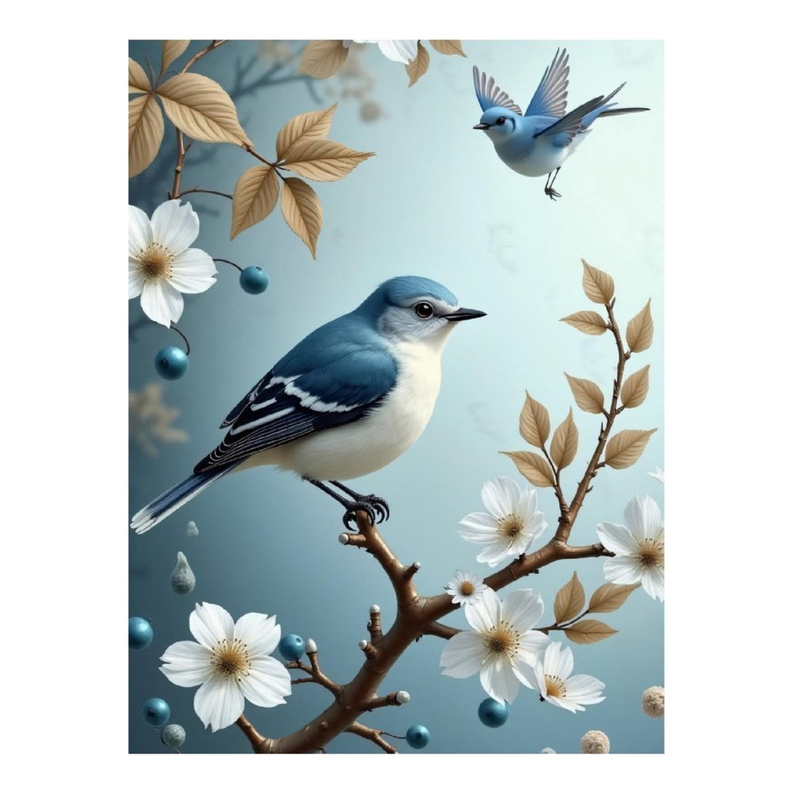 Diamond Art Kits for Adults - Classy Bluebird Print No.37 5D Frameless Dimond Painting Kit for ...