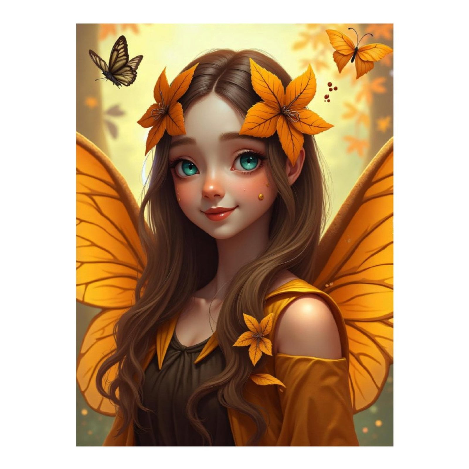 Diamond Art Kits for Adults - Classy Butterfly Orange Print No.1196 5D ...