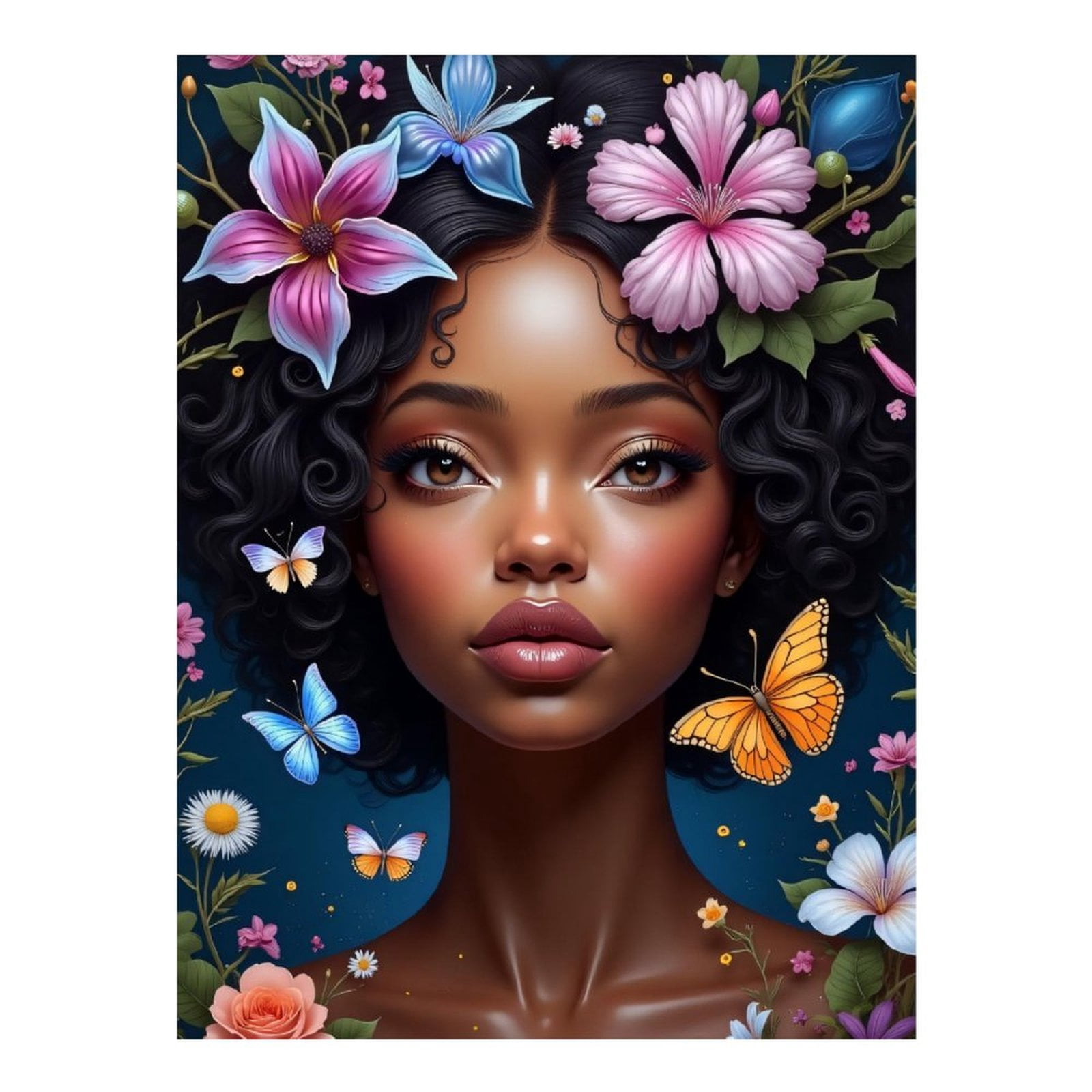 Diamond Art Kits for Adults - Classy Butterfly Woman Print No.108 5D ...