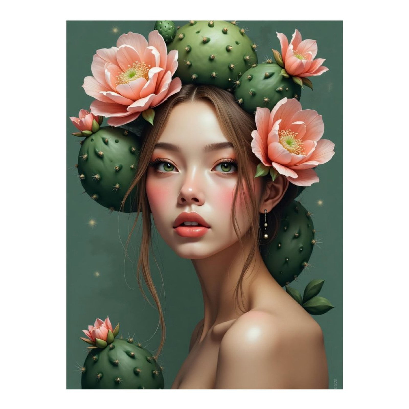 Diamond Art Kits for Adults - Classy Cactus Moss Print No.149 5D ...