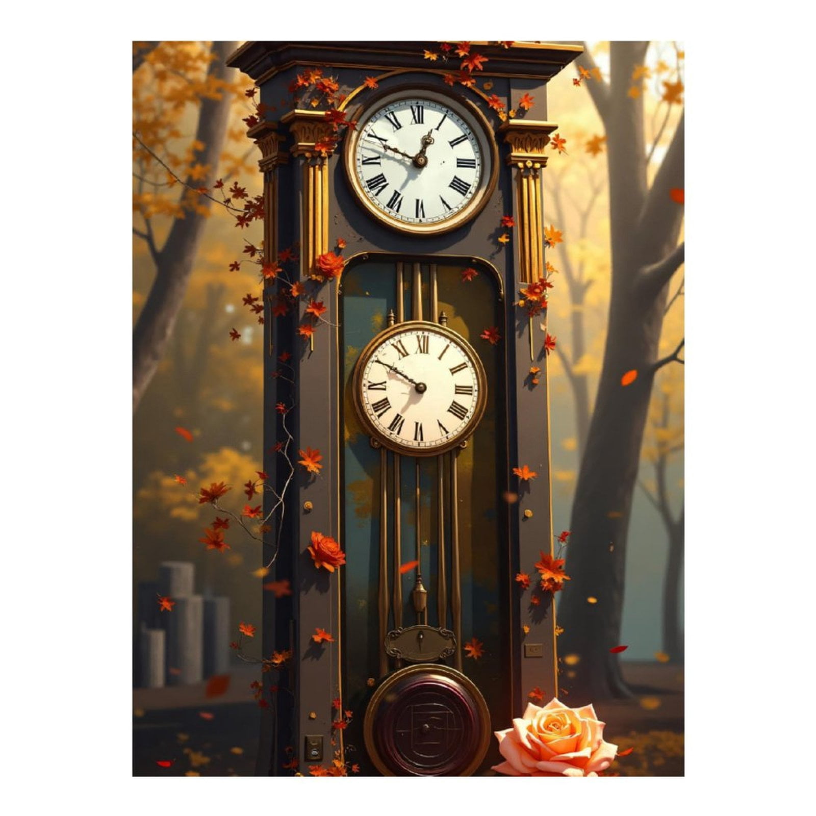 Diamond Art Kits for Adults - Classy Clock Print No.3 5D Frameless ...