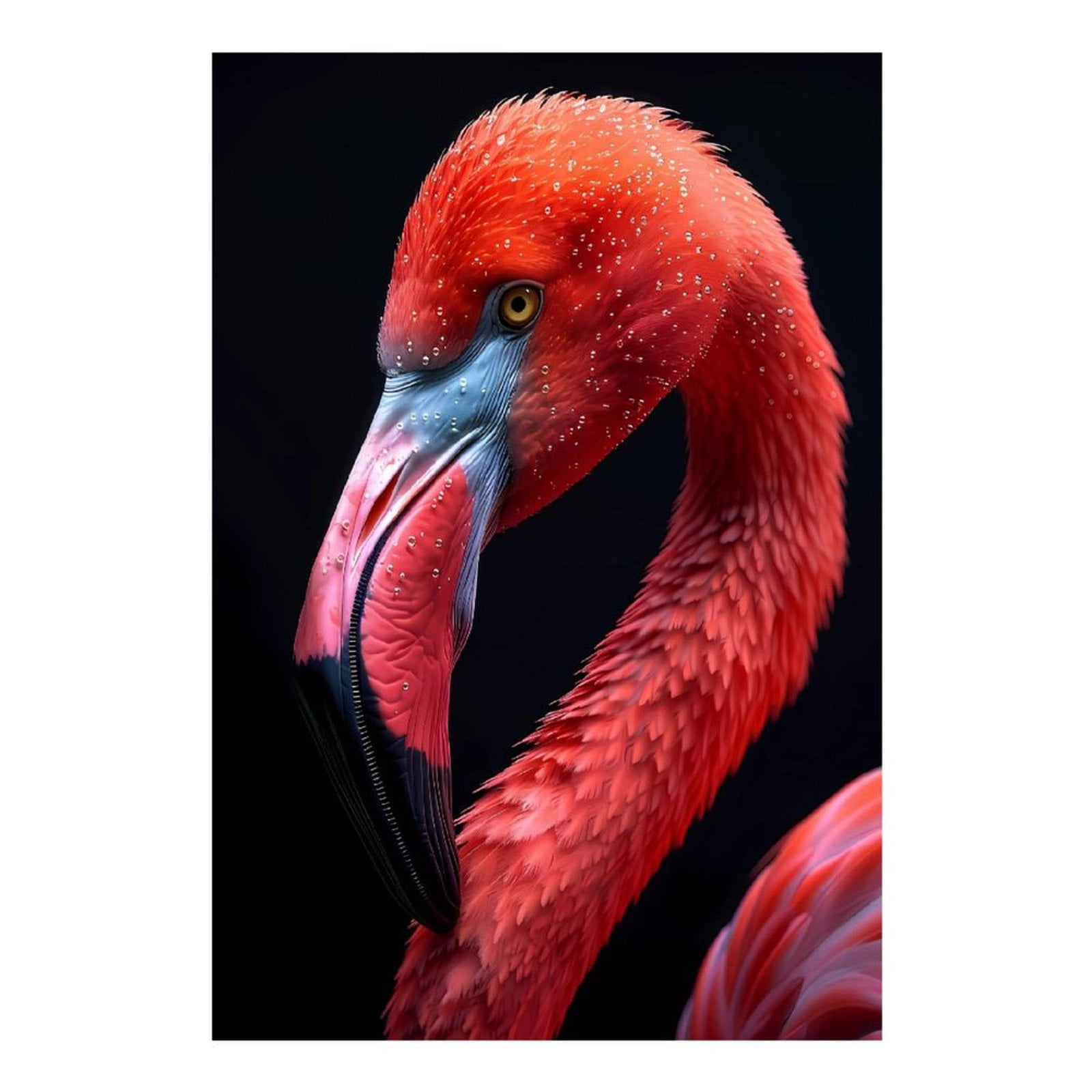 Diamond Art Kits for Adults - Closeup Red Flamingo Portrait DIY ...