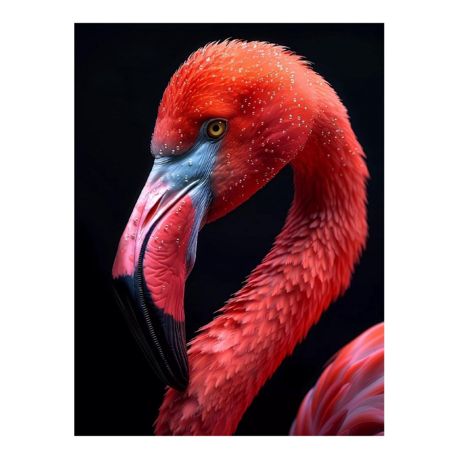Diamond Art Kits for Adults, Closeup Red Flamingo PortraitDiamond ...