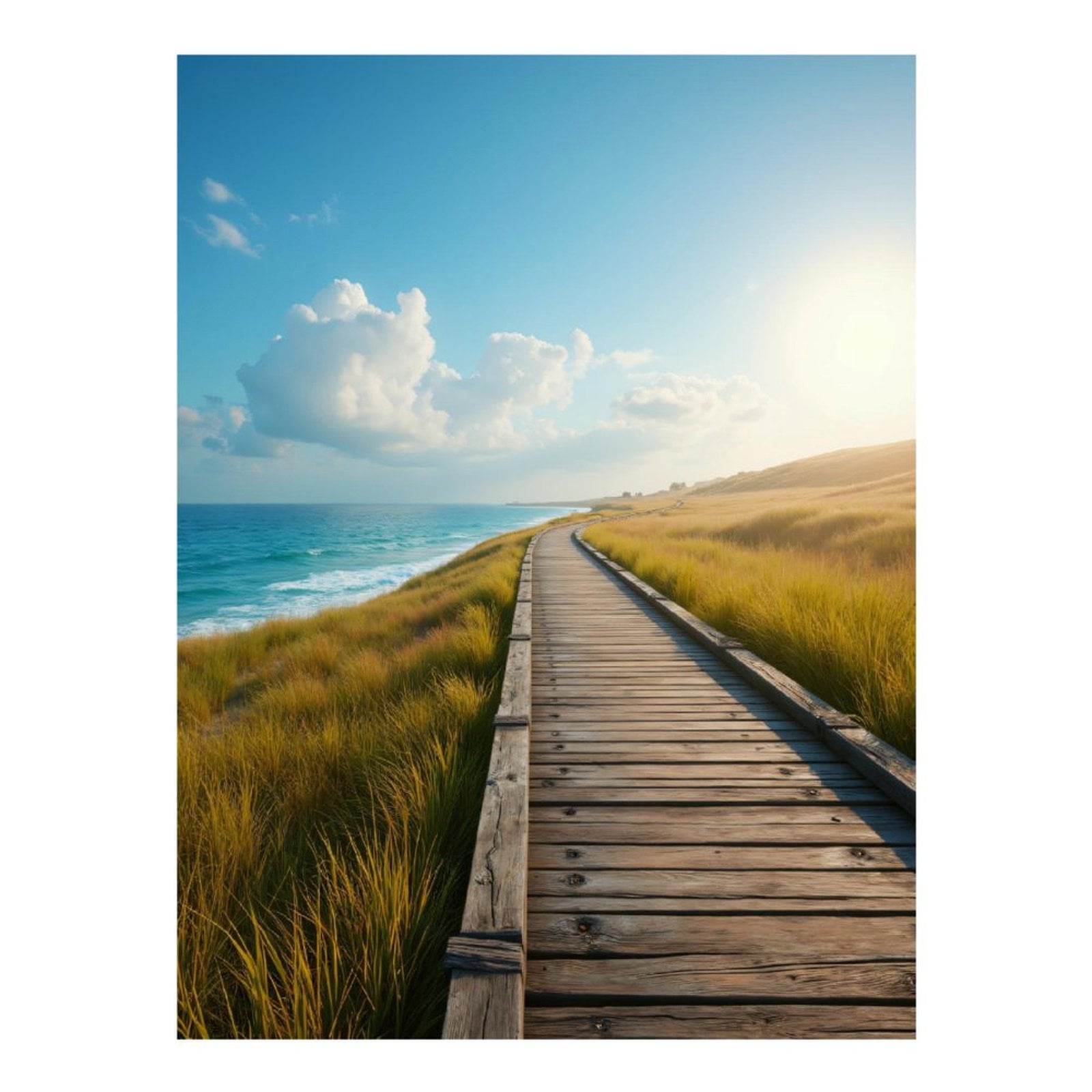 Diamond Art Kits for Adults - Coastal Boardwalk Beach Pathway Sky 5d ...