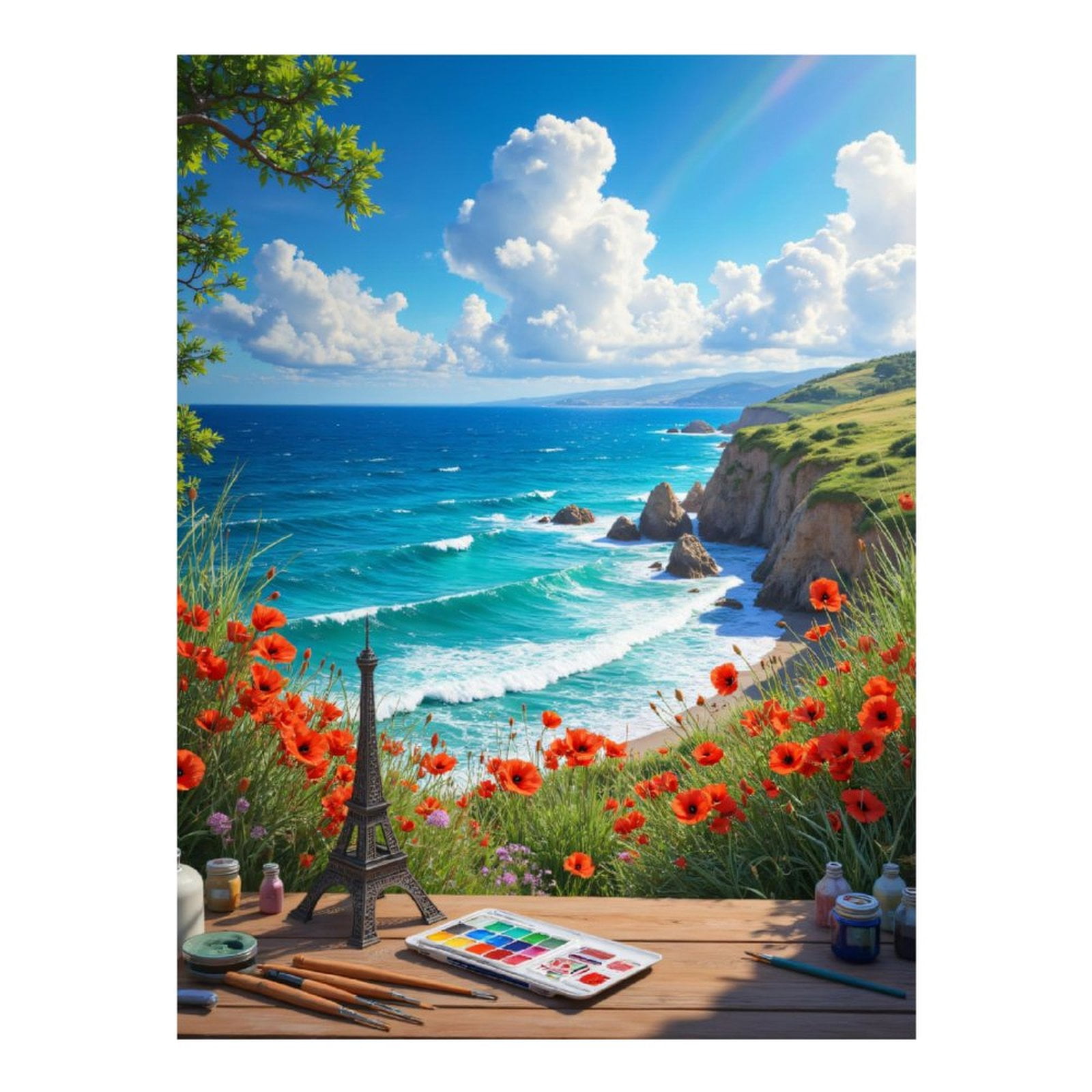 Diamond Art Kits for Adults, Coastal Painting Supplies Scenic Shore 5D ...