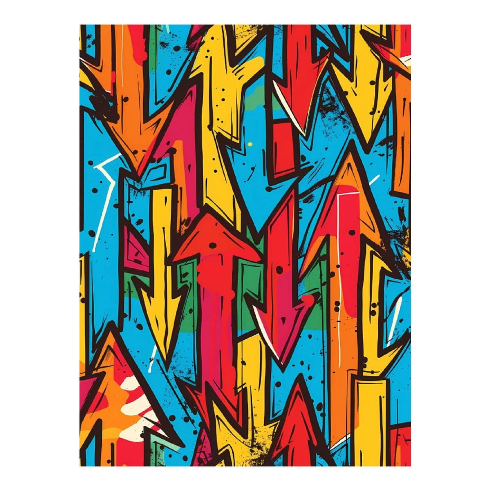 Diamond Art Kits for Adults - Colorful Arrow Graffiti Pattern Frameless ...