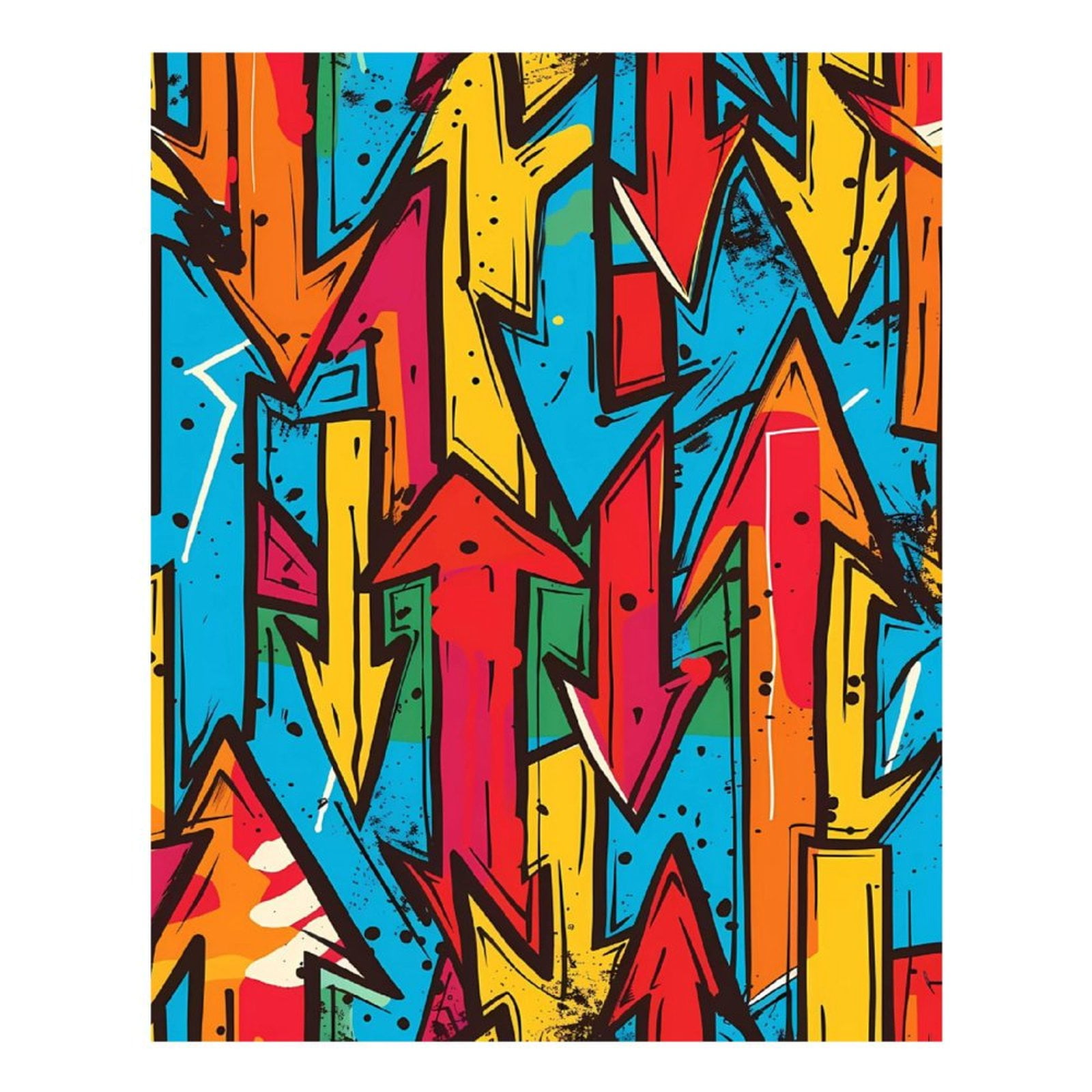 Diamond Art Kits for Adults - Colorful Arrow Graffiti Pattern Frameless ...