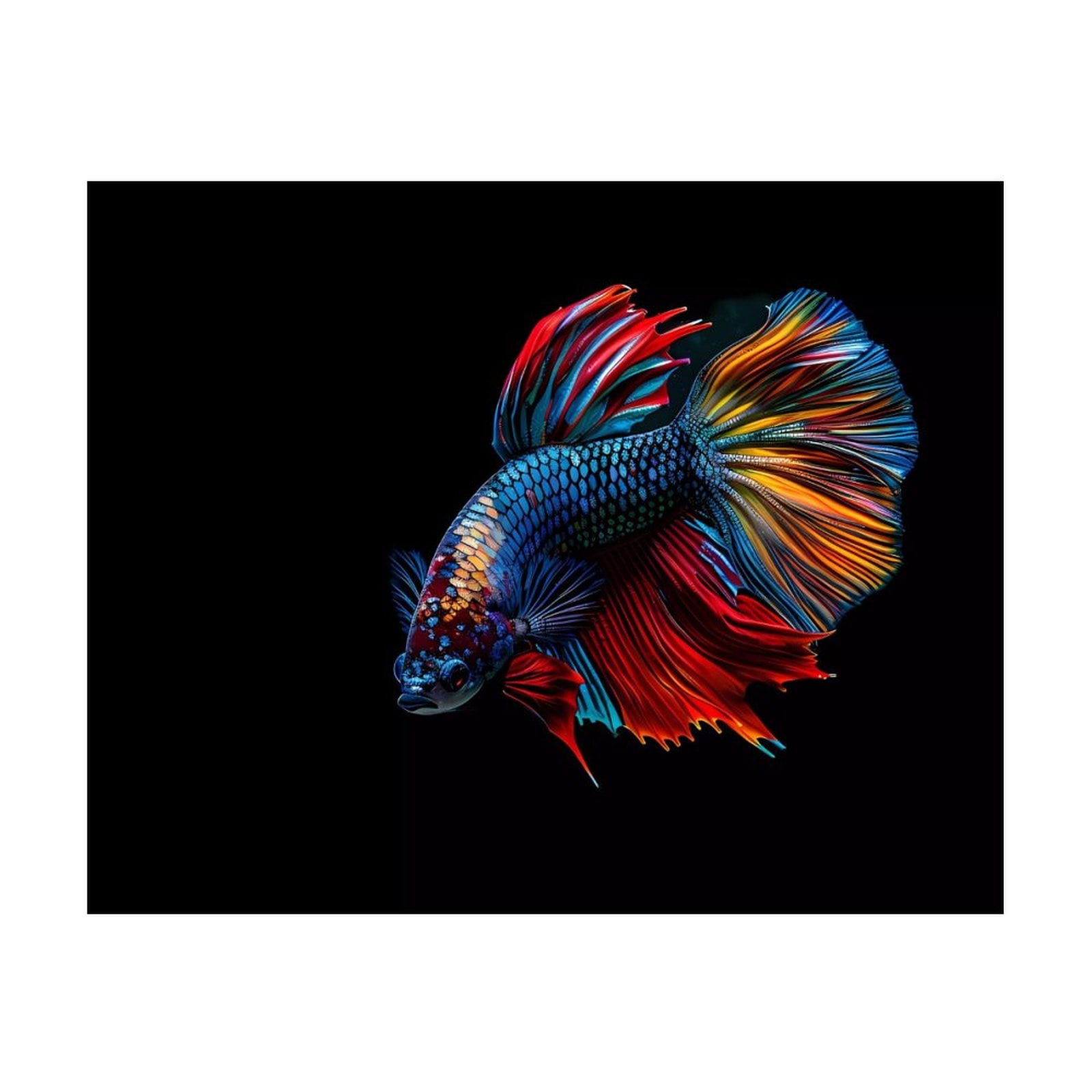 Diamond Art Kits for Adults - Colorful Betta Fish DIY Diamond Painting ...