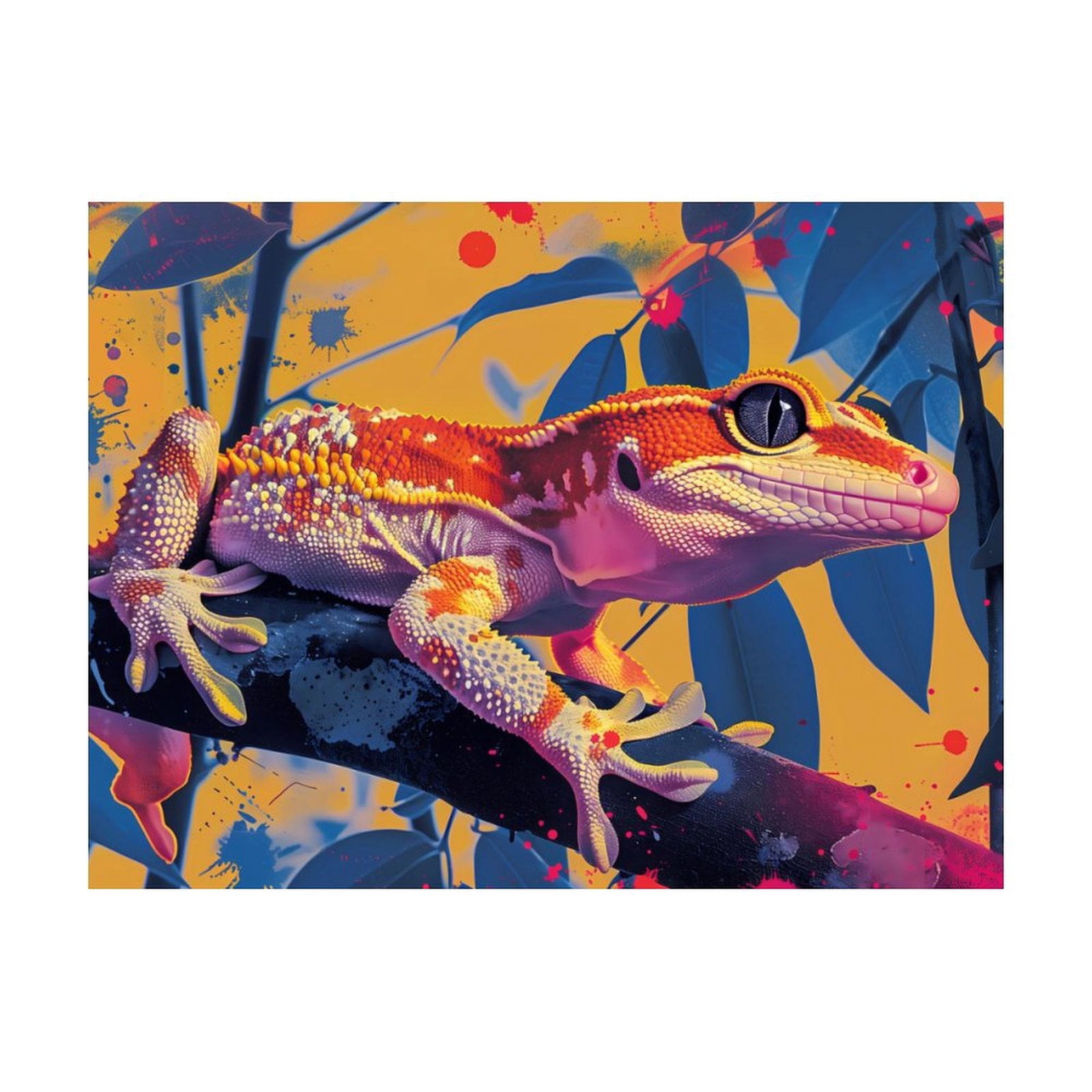 Diamond Art Kits for Adults, Colorful Gecko Jungle ArtDiamond Painting ...