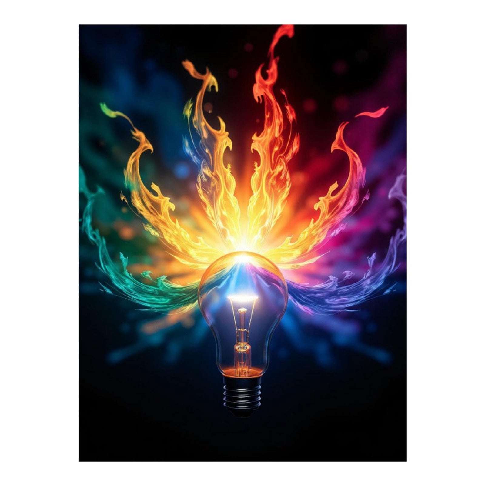 Diamond Art Kits for Adults - Colorful Lightbulb Energy Burst 5d ...