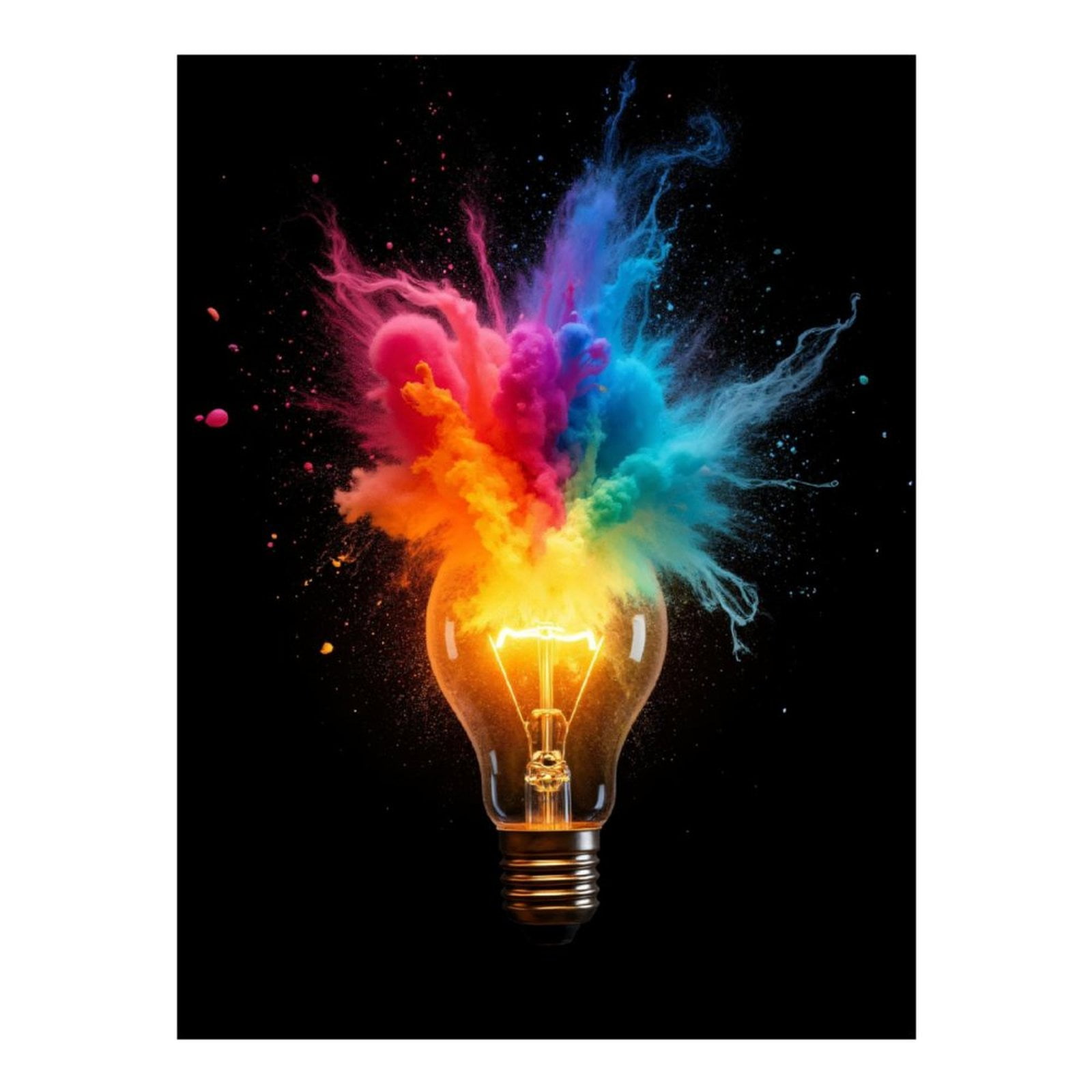 Diamond Art Kits for Adults - Colorful Lightbulb Explosion Art 5d ...