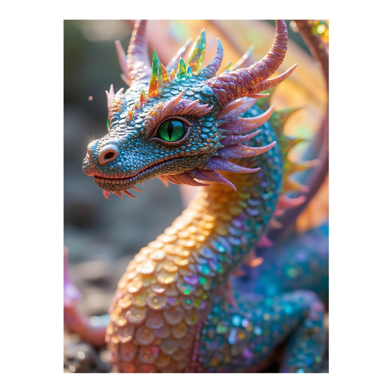 Diamond Art Kits for Adults - Colorful Mythical Creature Scales 5d ...