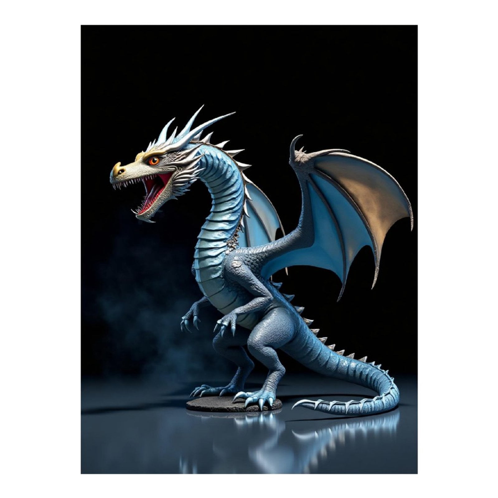 Diamond Art Kits for Adults - Cool Dragon Blue Print No.4 5D Frameless ...