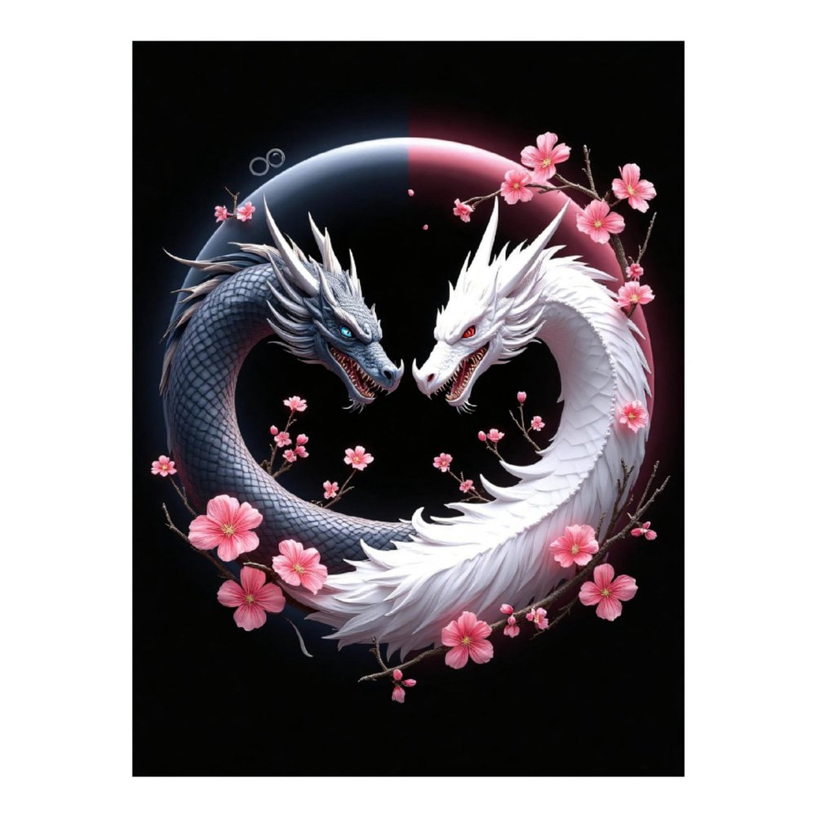Diamond Art Kits for Adults - Cool Dragon Flower Print No.817 5D ...