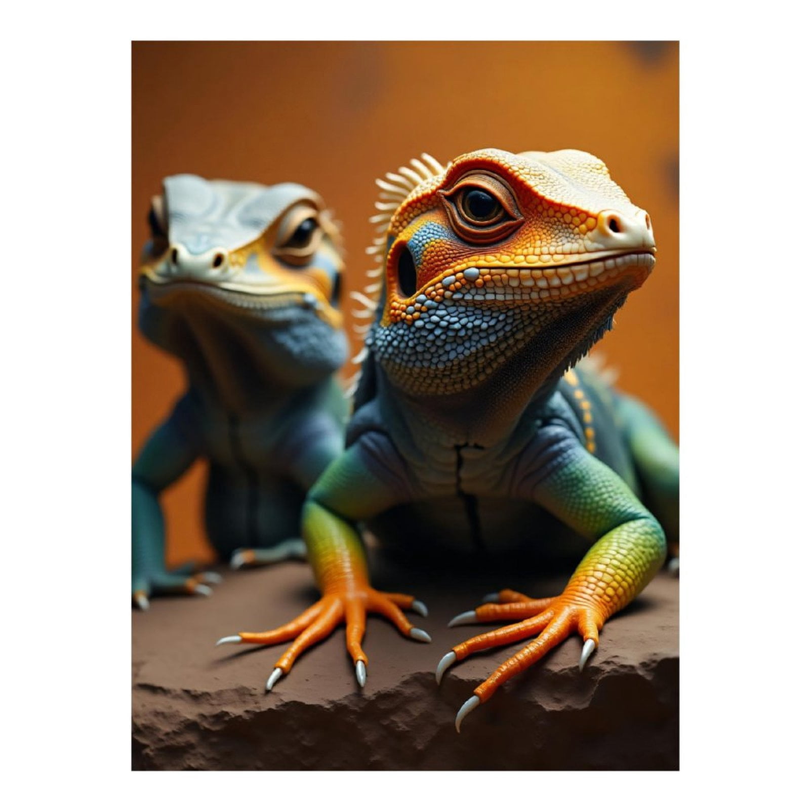 Diamond Art Kits for Adults - Cool Lizard Print No.570 5D Frameless ...