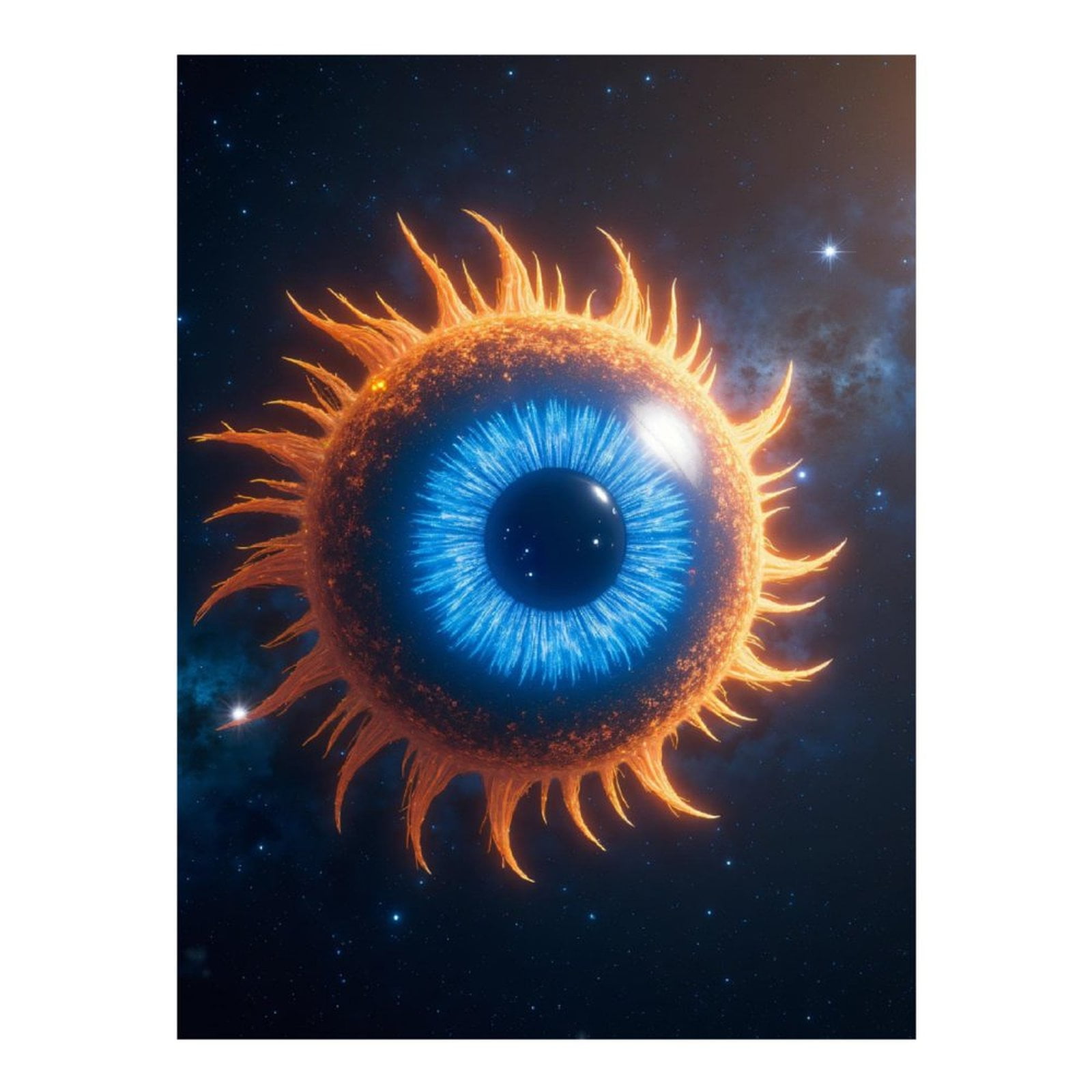 Diamond Art Kits for Adults - Cosmic Eye Fiery Blue Universe 5d Diamond Painting for Adults ...