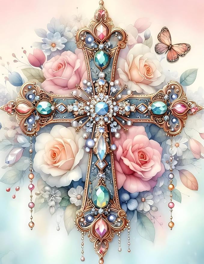 Diamond Art Kits for Adults, Cross 5D Diamond Painting Kits for ...