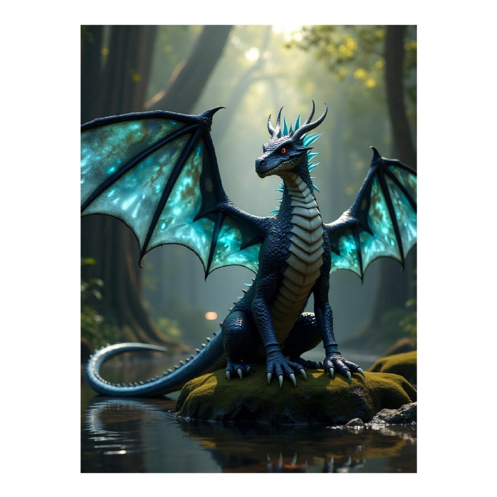 Diamond Art Kits for Adults - Cute Dragon Realistic Print No.218 5D ...