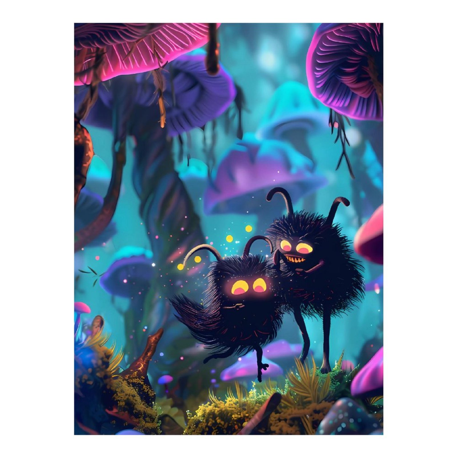 Diamond Art Kits for Adults, Cute Fuzzy Fantasy Creatures Round Full ...