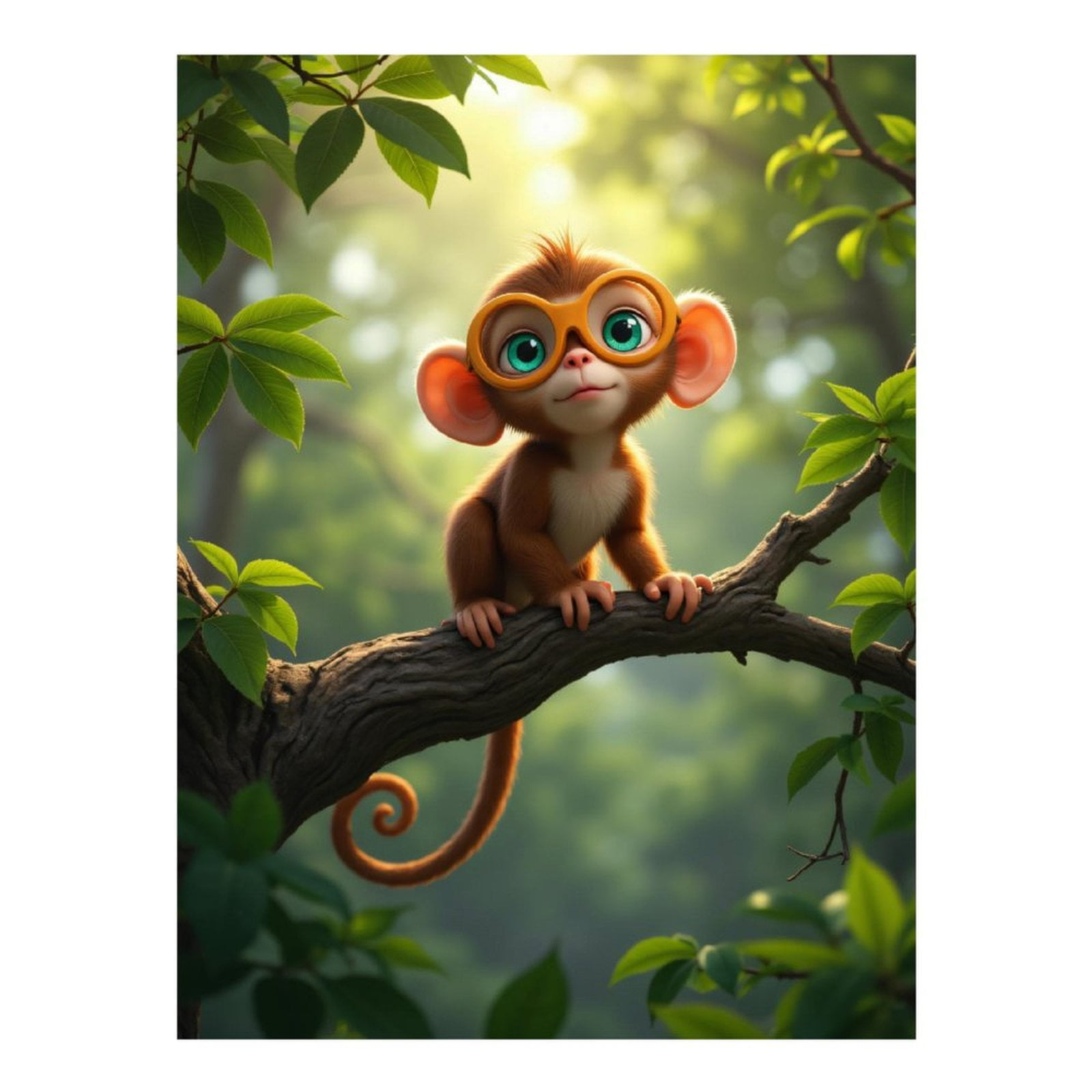 Diamond Art Kits for Adults - Cute Monkey With Big Glasses 5d Diamond ...