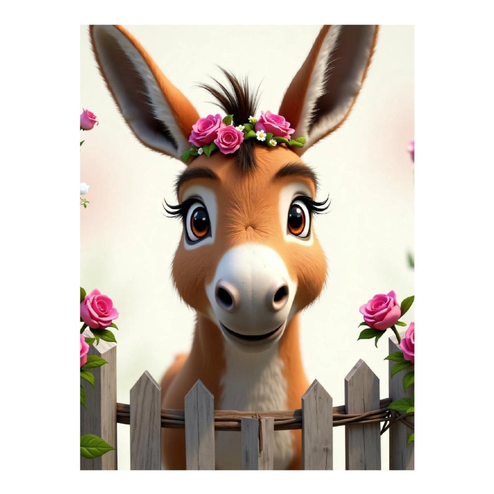 Diamond Art Kits for Adults - Cute Realistic Donkey Print No.8 5D ...
