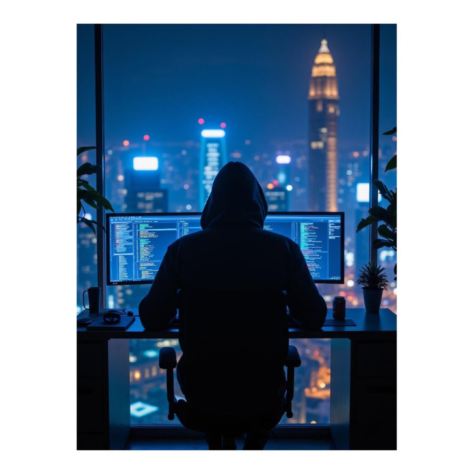 Diamond Art Kits for Adults, Cybersecurity Nightscape Coding 5D Diamond ...