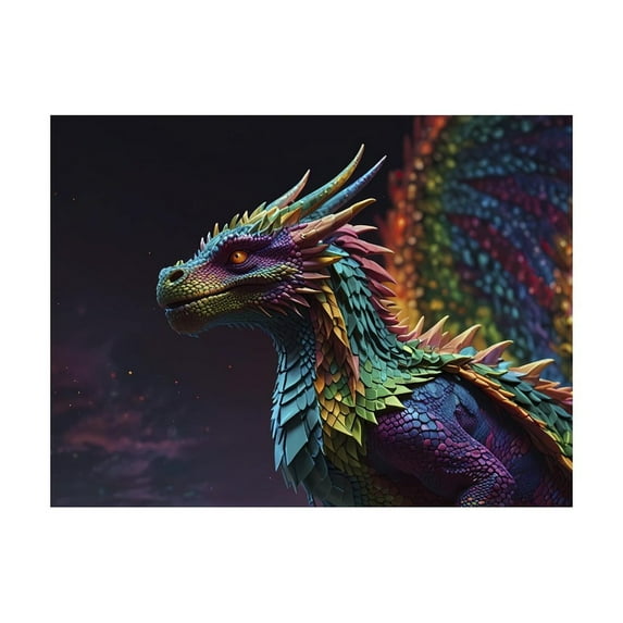Diamond Art Kits for Adults, Dragon with Colorful TailDiamond Painting ...