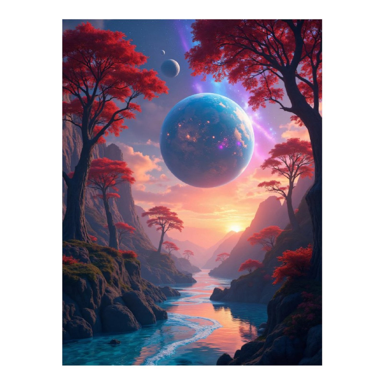 Diamond Art Kits for Adults, Dreamscape Fantasy Planet Landscape 5D ...