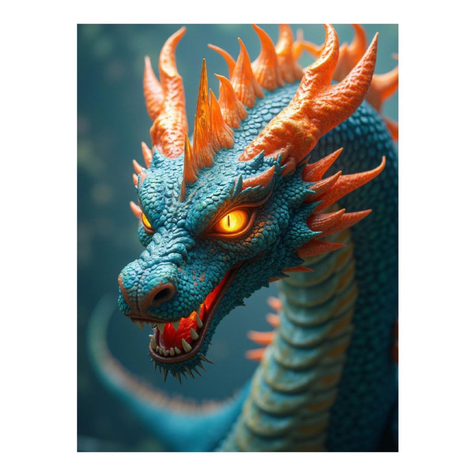 Diamond Art Kits for Adults - Fiery Dragon Mythical Creature 5d Diamond ...