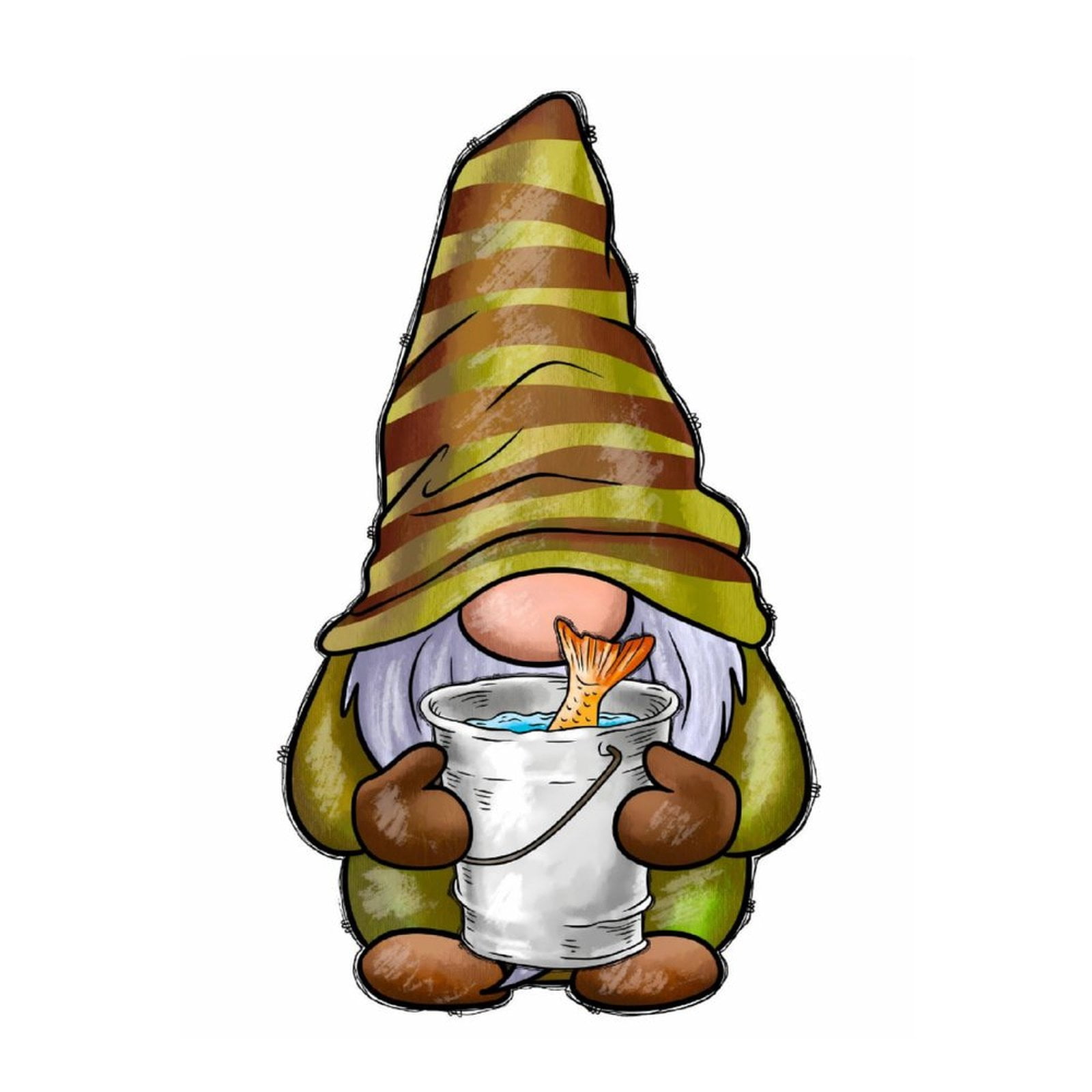 Diamond Art Kits for Adults, Fishing Gnome FishermanDiamond Painting ...