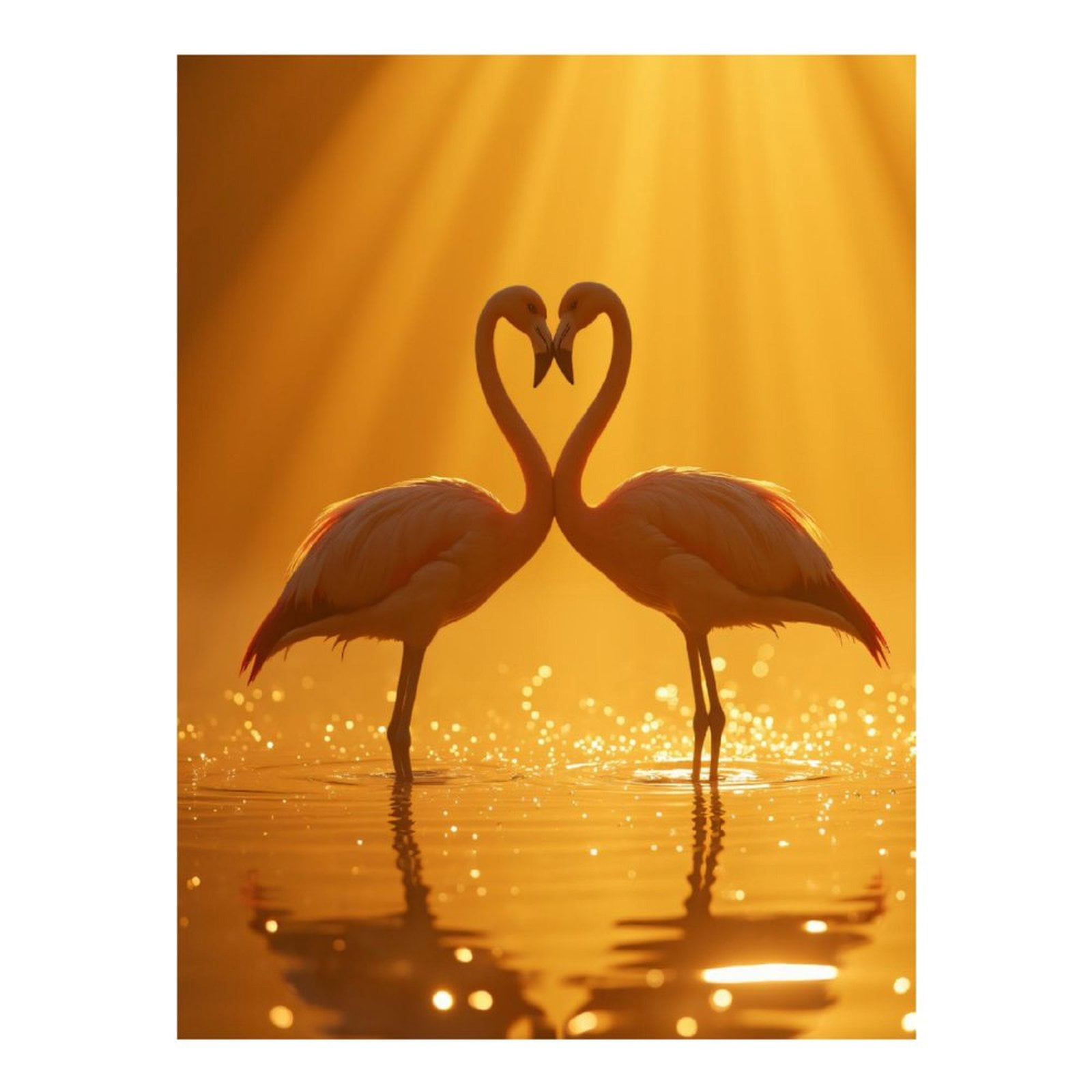Diamond Art Kits for Adults - Flamingos Silhouette Golden Sunset 5d ...