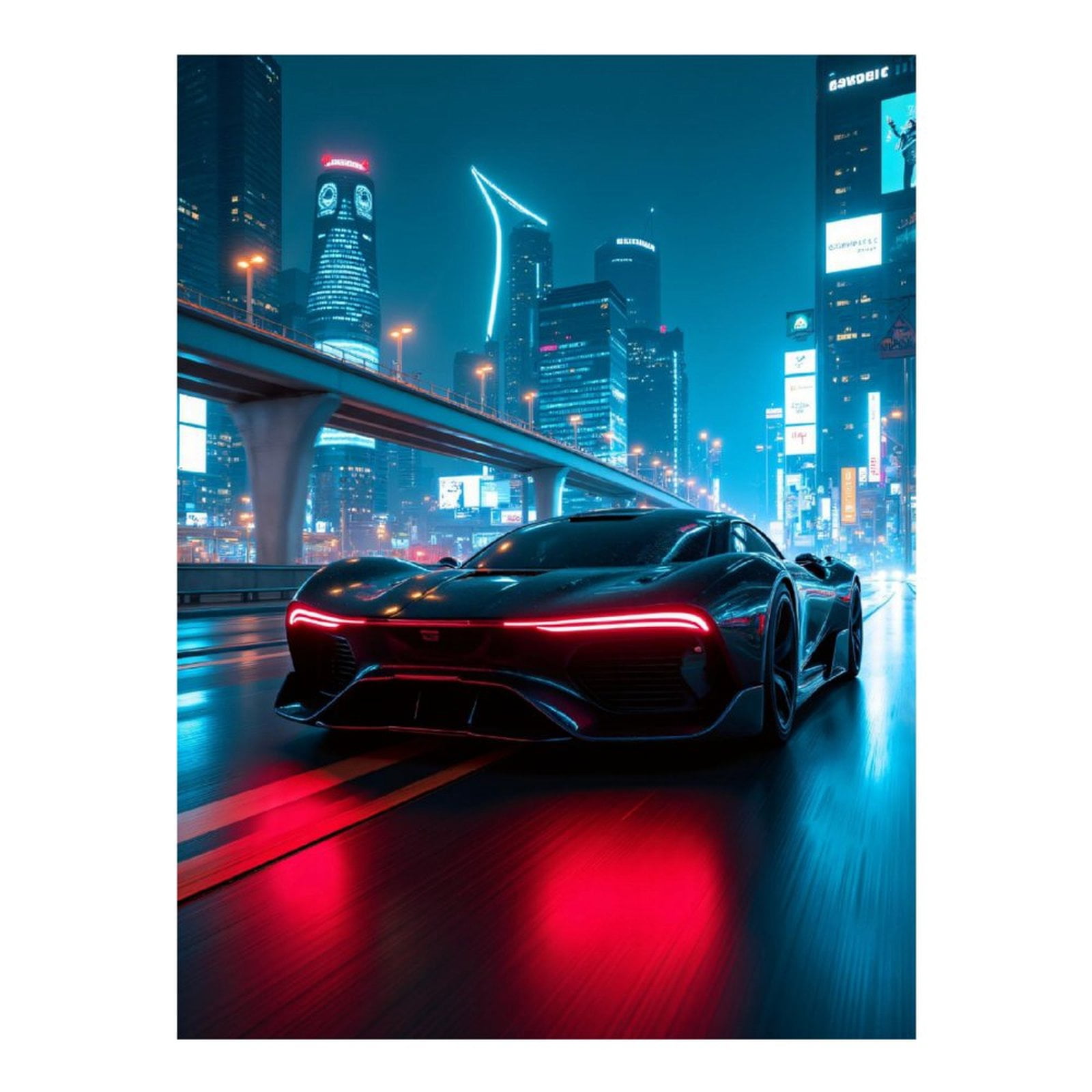 Diamond Art Kits for Adults - Futuristic Night City Sports Car 5d ...