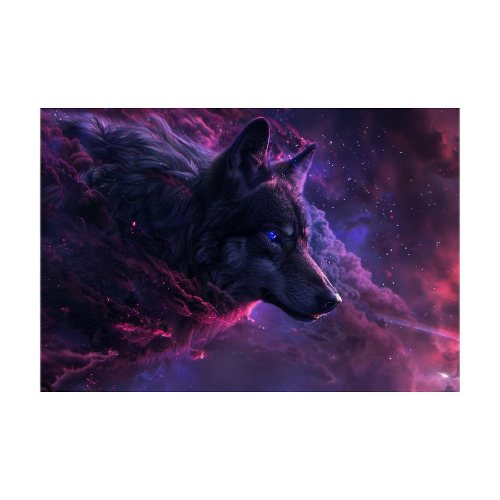 Diamond Art Kits for Adults, Galactic Wolf StareDiamond Painting Kits ...