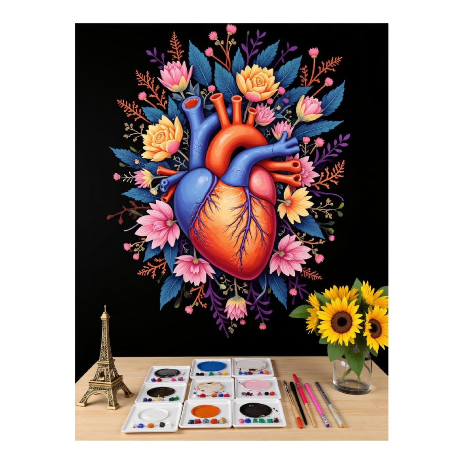 Diamond Art Kits for Adults - Garden Heart Art Palette Colors 5d ...