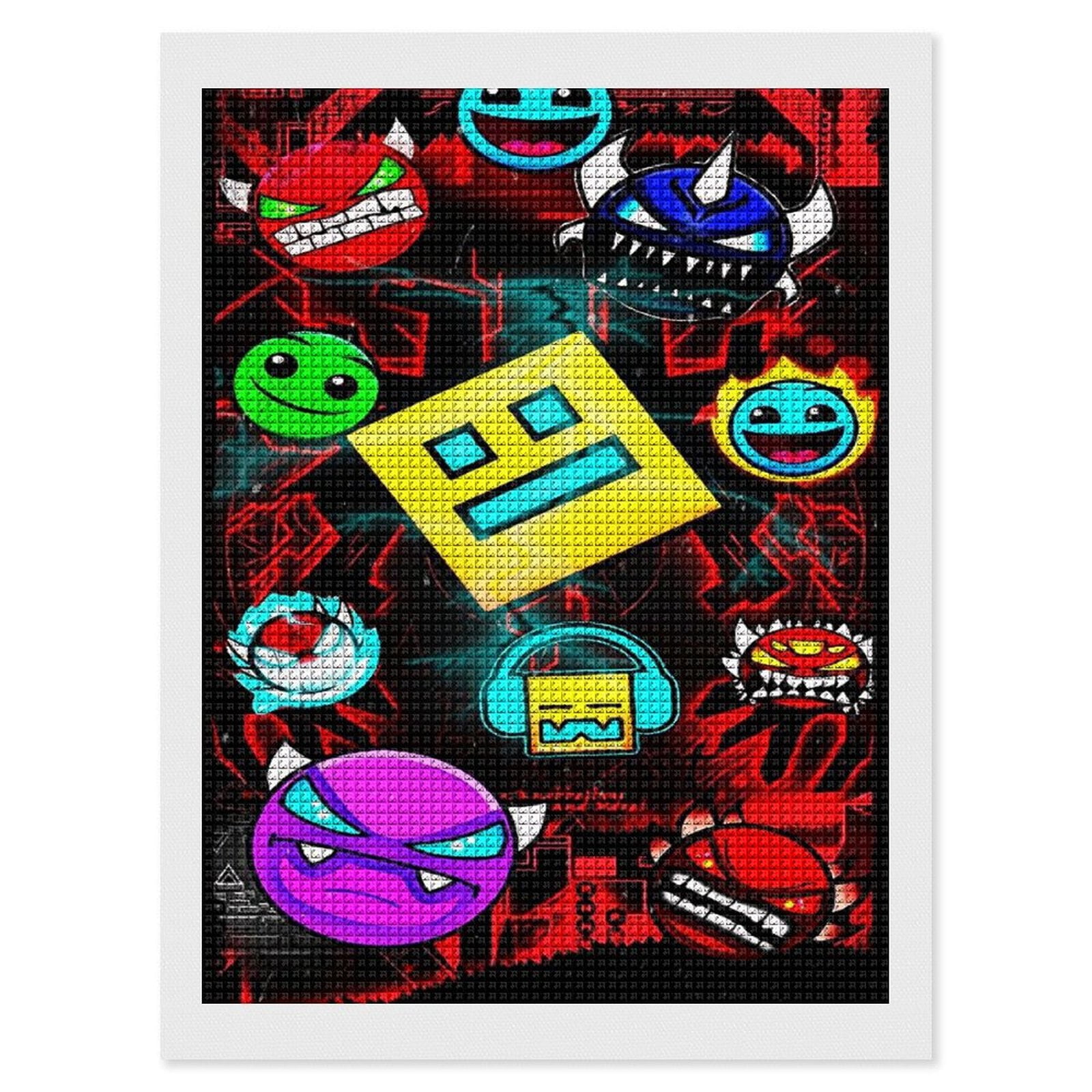Diamond Art Kits for Adults Geometry Dash Full Drill Diamond Arts for ...