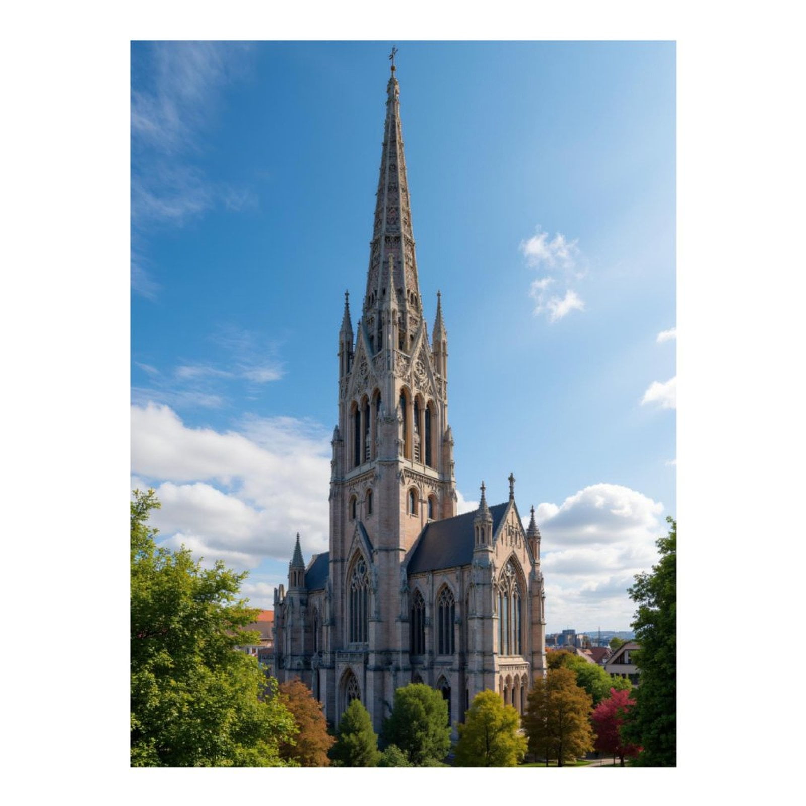 Diamond Art Kits for Adults, Gothic Church Architecture Blue Sky 5D ...